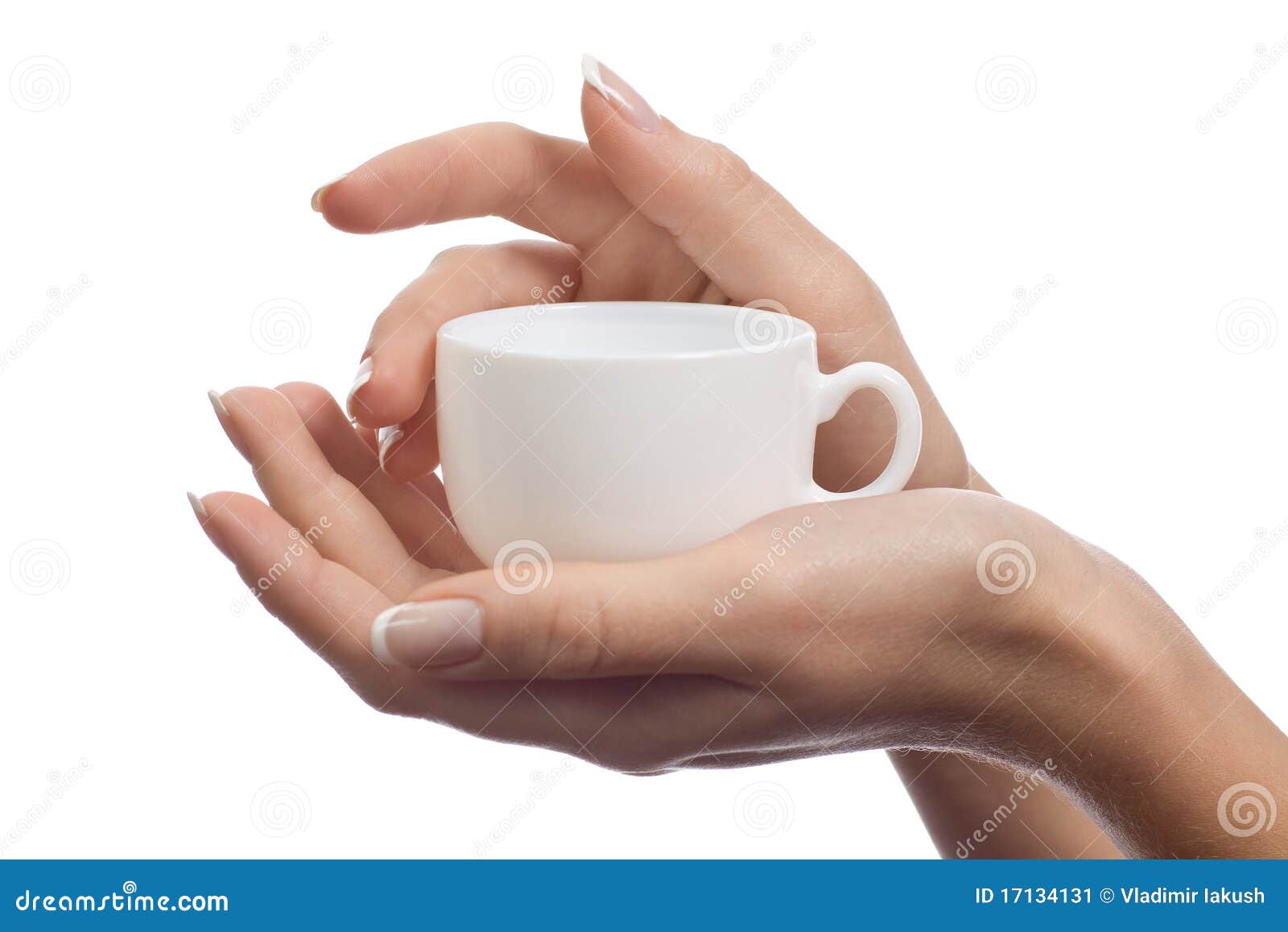 Coffee cup in female hands stock image. Image of china - 17134131