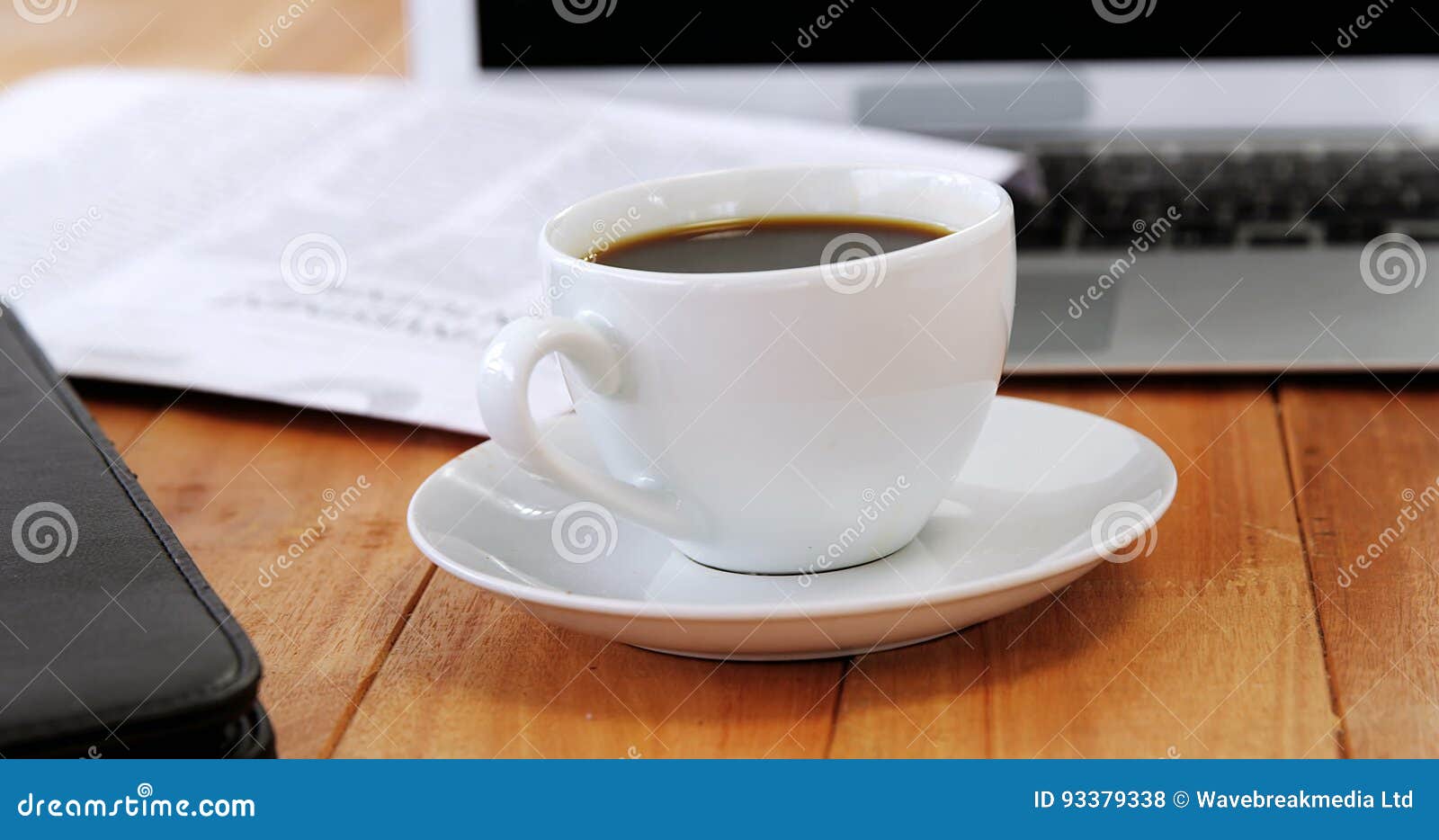 Coffee Cup with File Folder and Laptop Stock Footage - Video of coffee ...