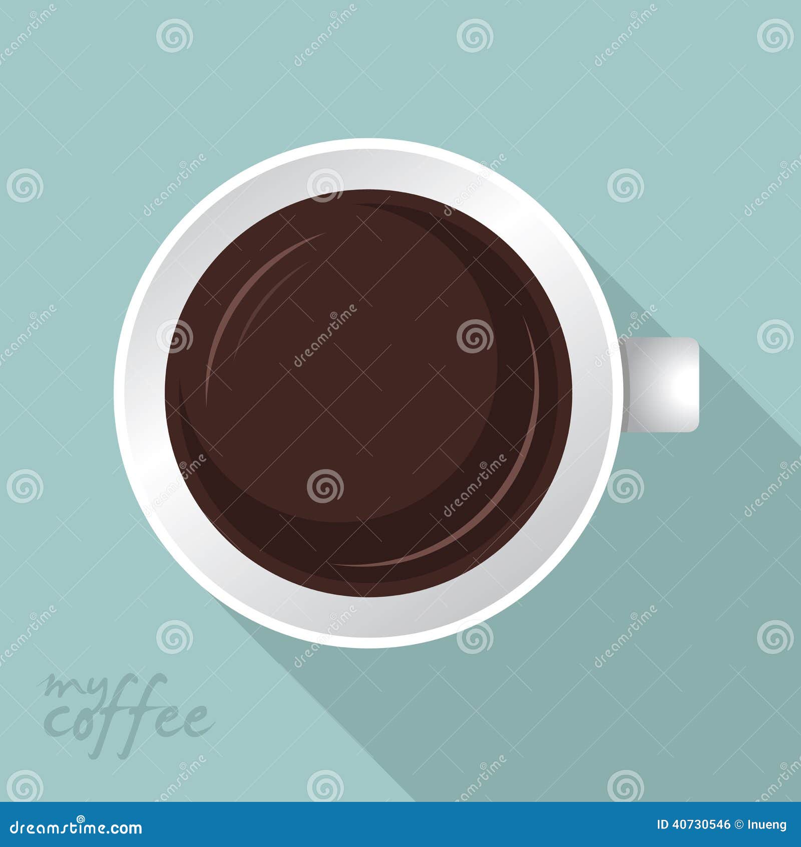 Coffee cup flat design stock vector. Illustration of isolated - 40730546