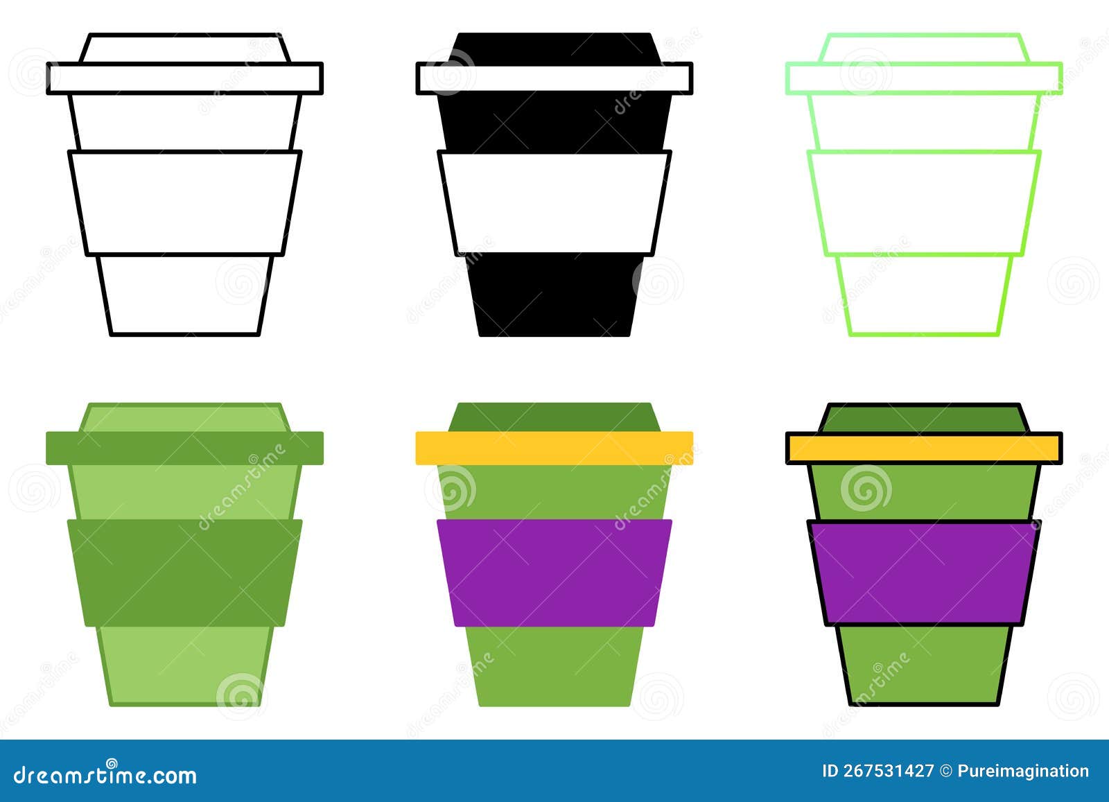 Coffee Cup in Flat Style Isolated Stock Vector - Illustration of food ...