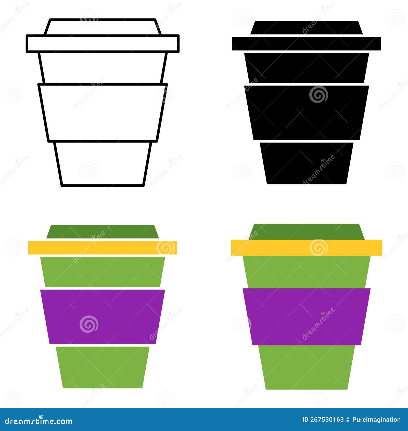 Coffee Cup in Flat Style Isolated Stock Vector - Illustration of mardi ...