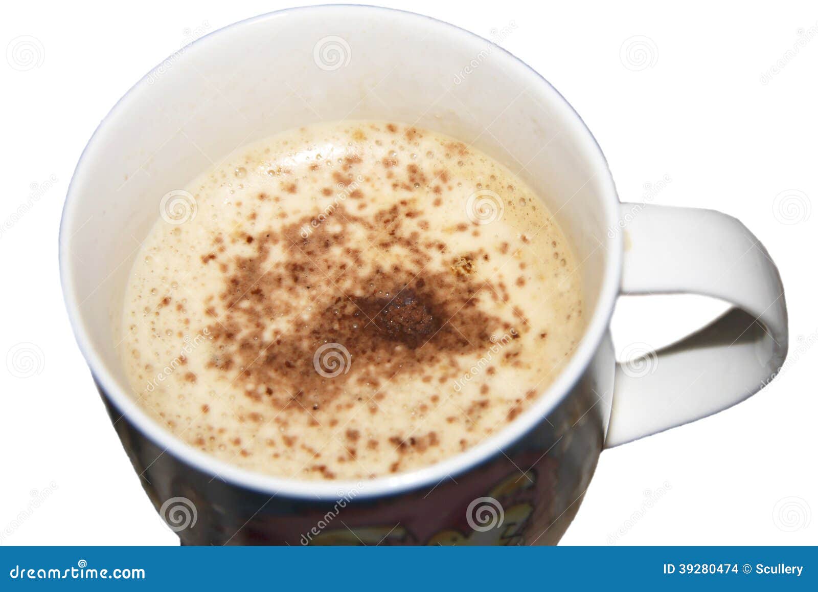 Coffee Cup with Foam Isolated Stock Photo - Image of cream, bubble ...