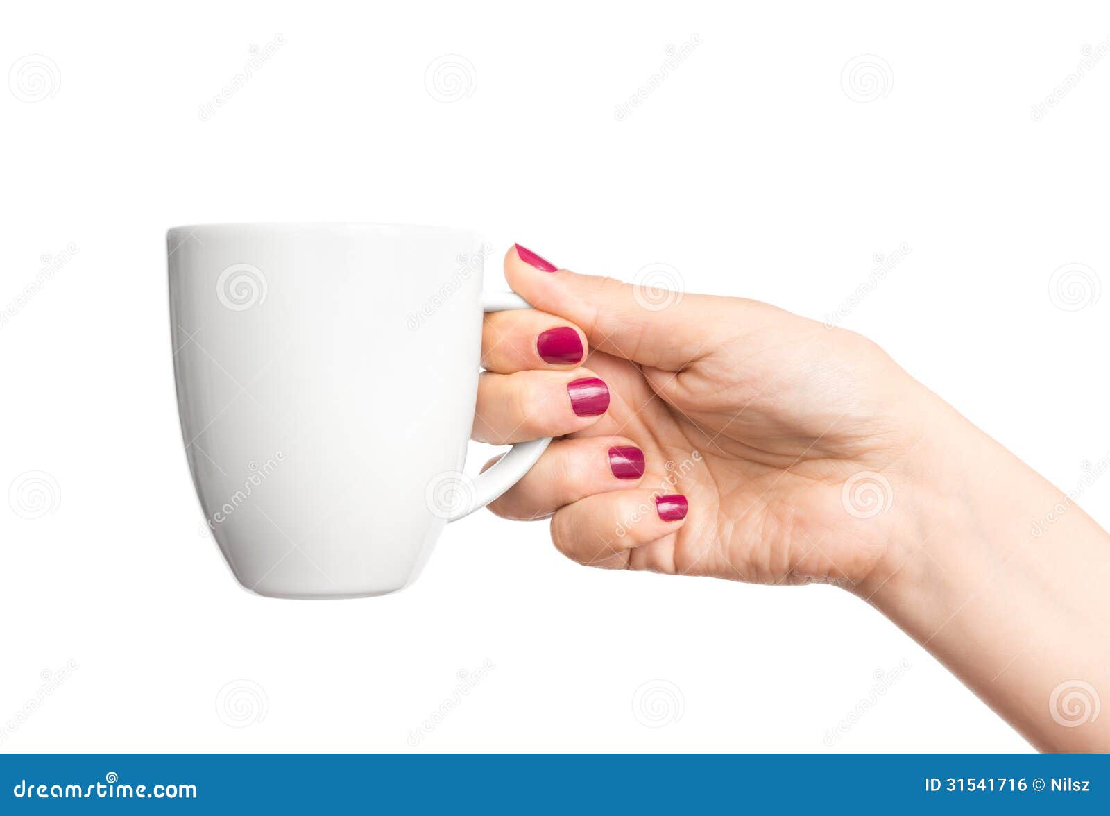 Coffee cup in hand stock photo. Image of girl, woman - 31541716
