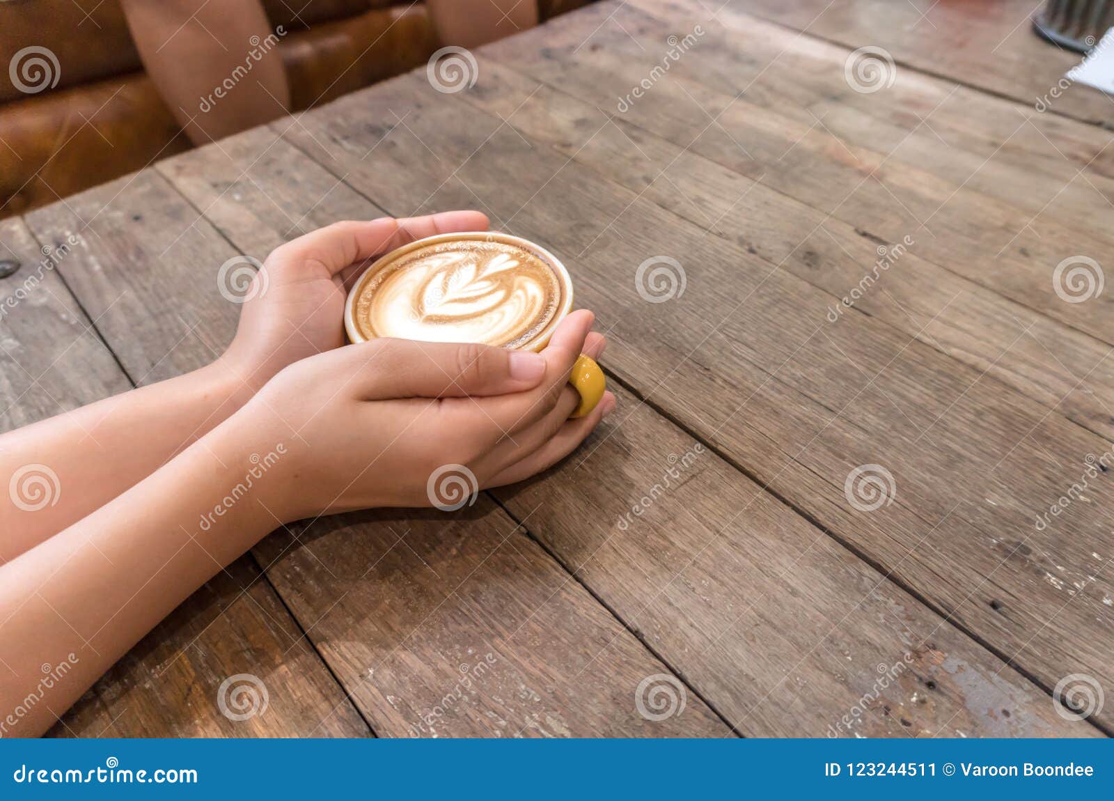 Coffee cup in hand stock image. Image of barista, espresso - 123244511