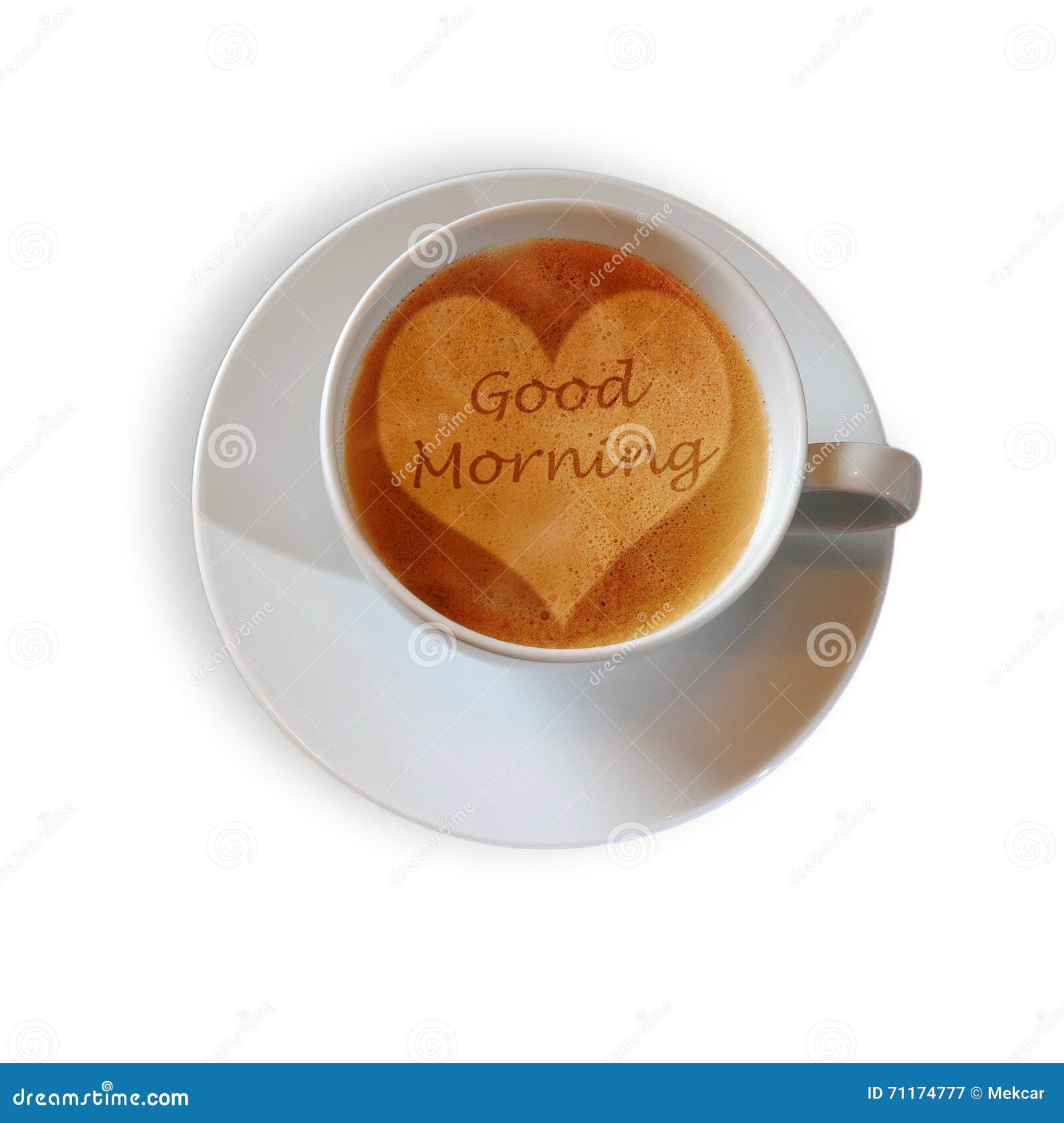 Coffee Cup with a Heart and Good Morning Scripture Stock Image - Image ...