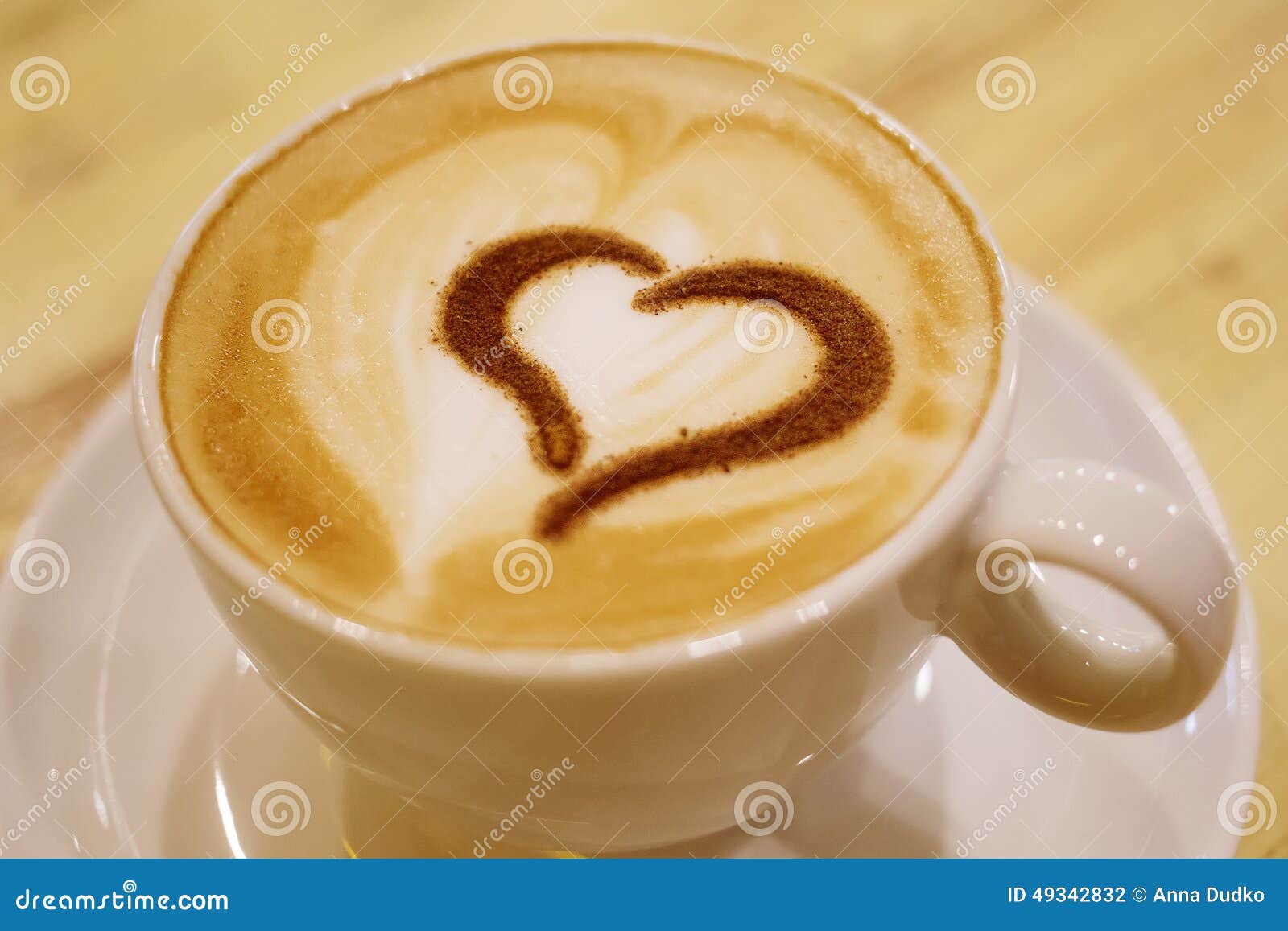 Coffee Cup with Heart Shape Stock Photo - Image of coffeehouse, drink ...