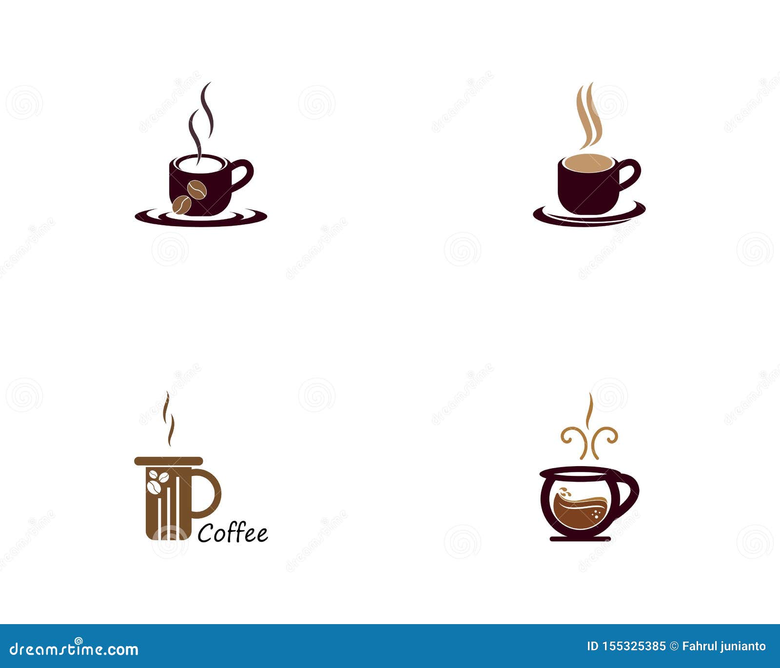 Coffee Cup Icon for Break Time Symbol Vector Illustration Stock Vector ...