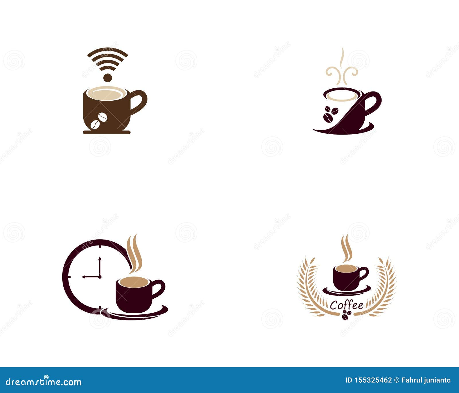 Coffee Cup Icon for Break Time Symbol Vector Illustration Stock Vector ...