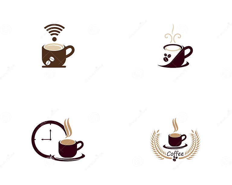 Coffee Cup Icon for Break Time Symbol Vector Illustration Stock Vector ...