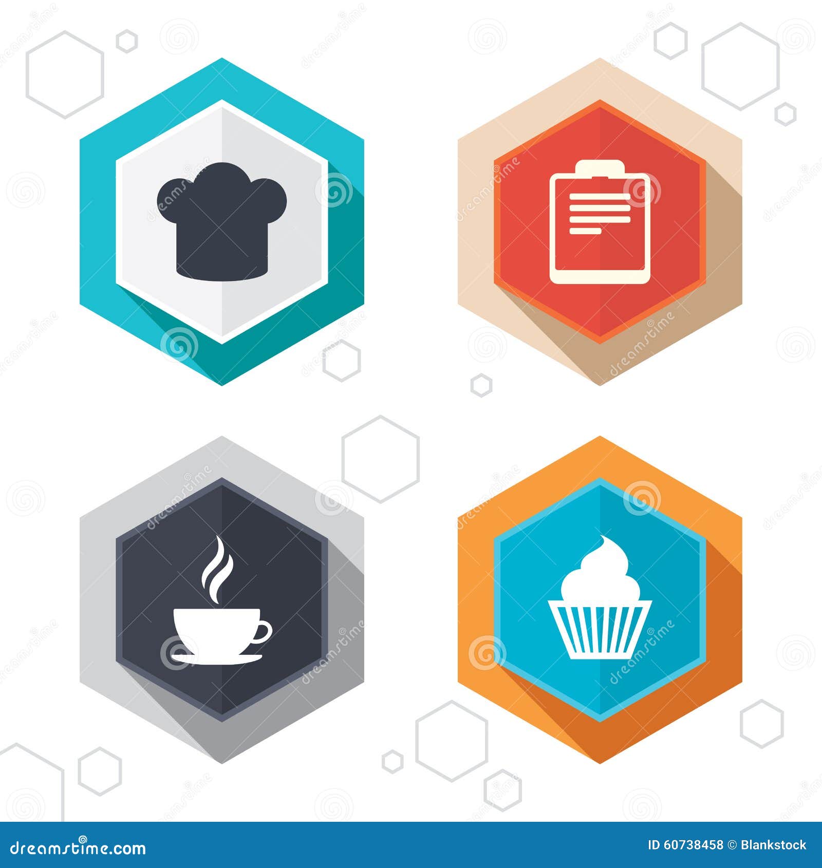 Coffee Cup Icon. Chef Hat Symbol Stock Vector - Illustration of cupcake ...