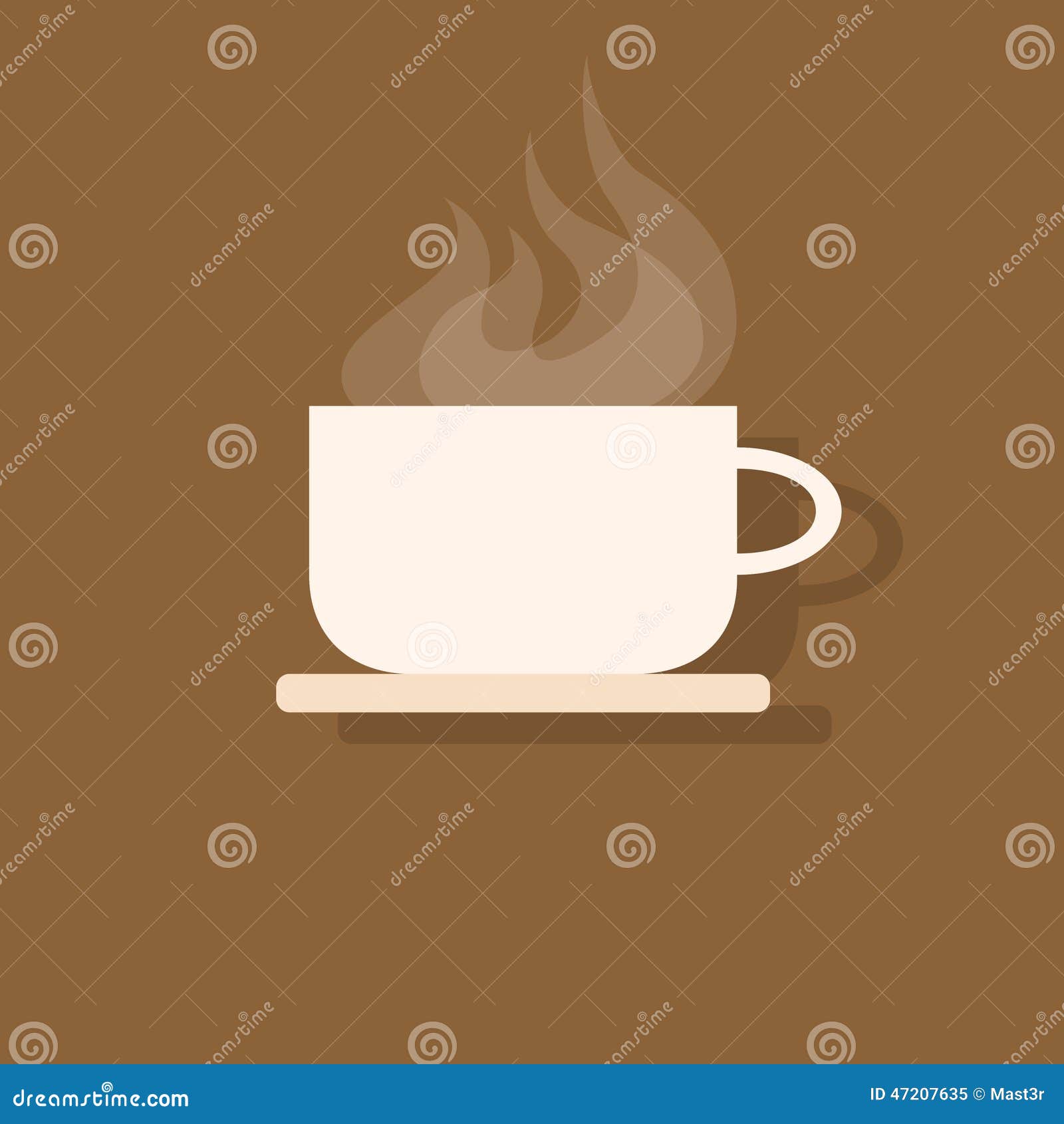 Coffee Cup Icon Flat Design Vector Stock Vector - Illustration of ...