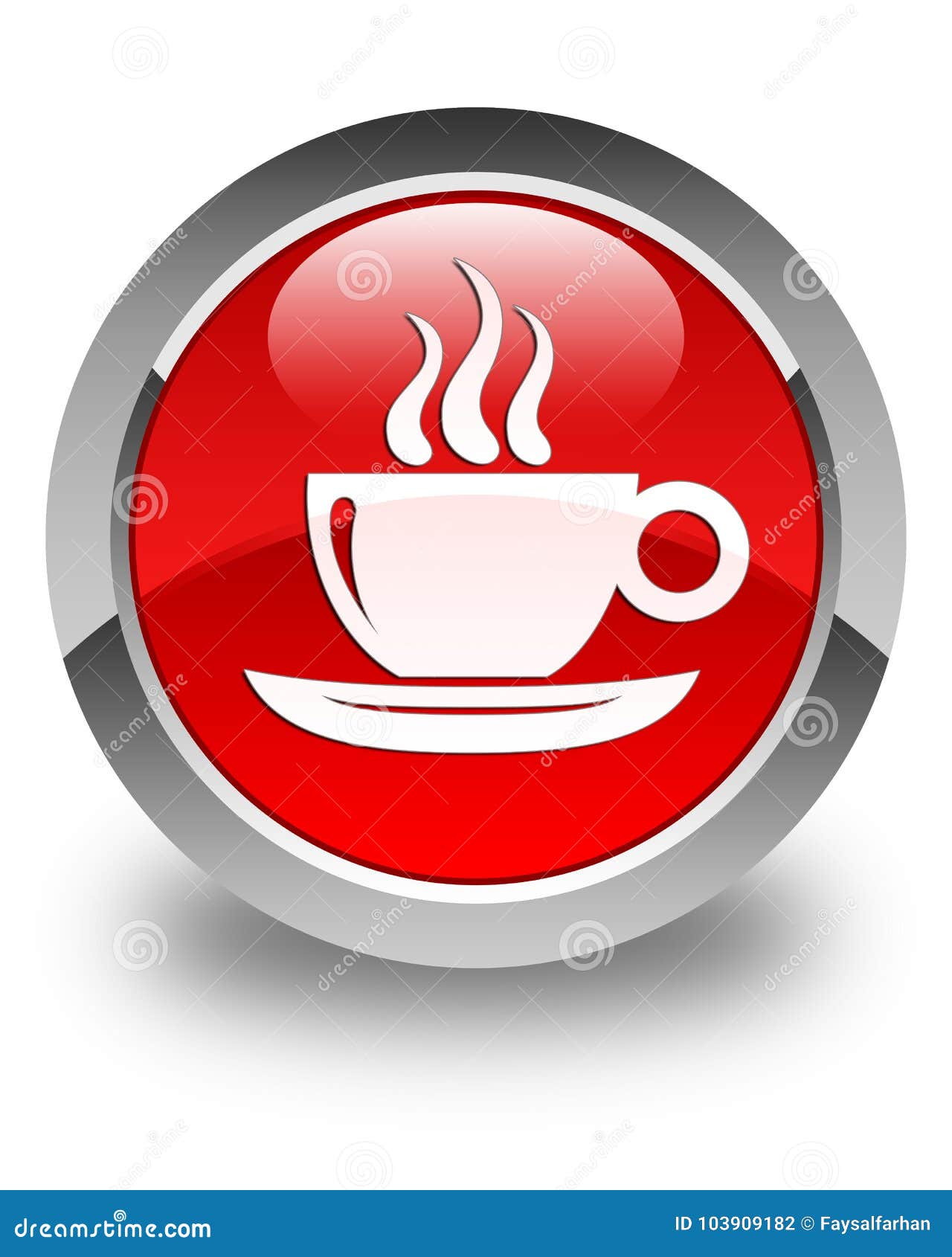 Coffee Cup Icon Glossy Red Round Button Stock Illustration ... Coffee Cup Icon Glossy Red Round Button Stock Illustration ...
