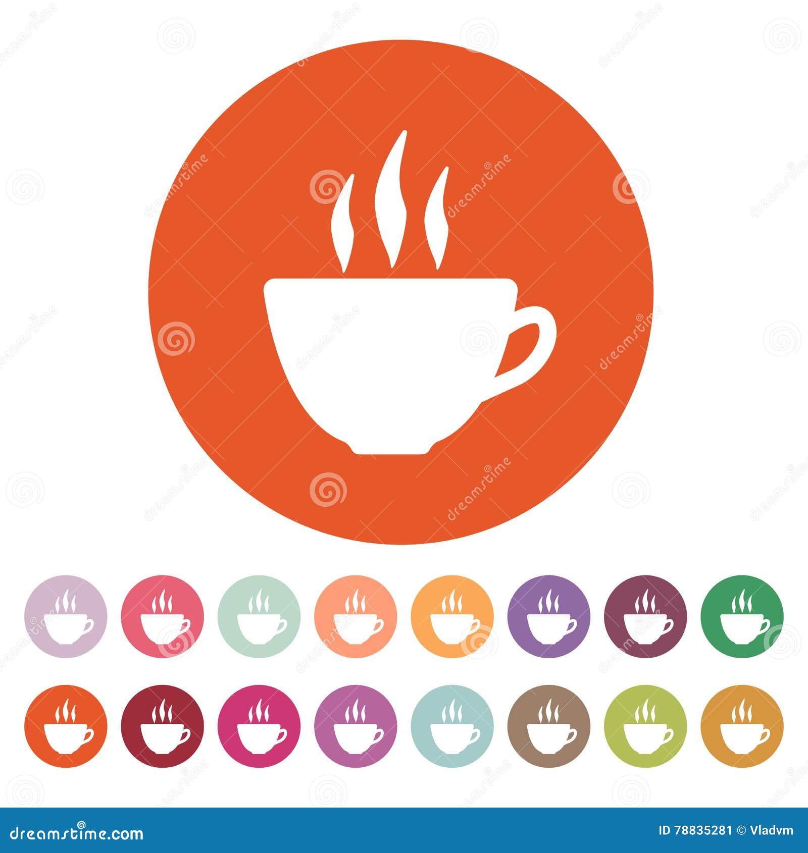The Coffee and Cup Icon. Tea Symbol Stock Vector - Illustration of ...