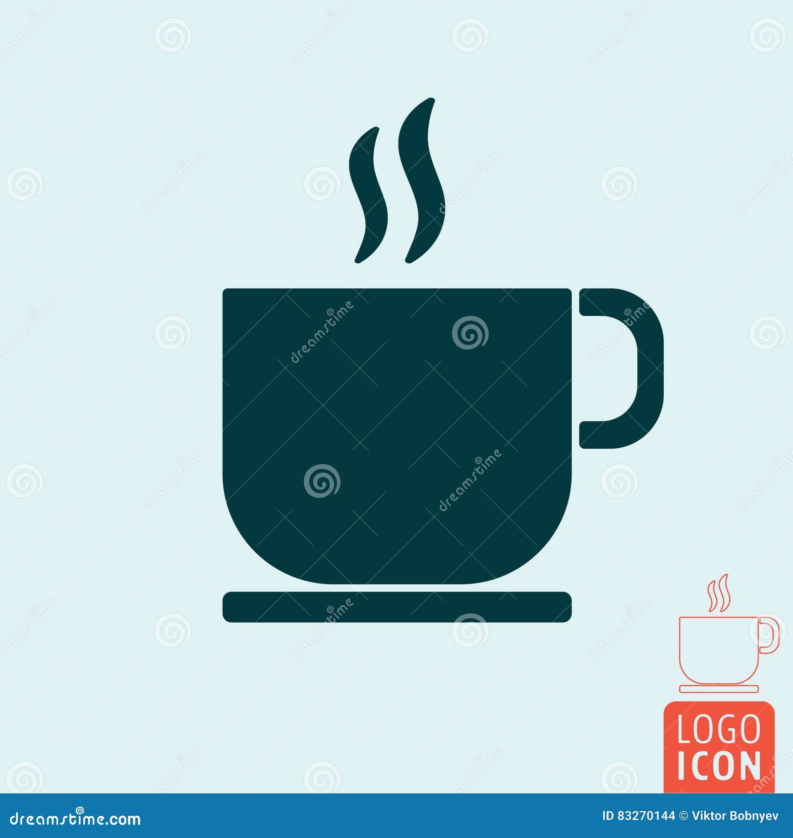 Coffee cup icon stock vector. Illustration of cafe, pictogram - 83270144