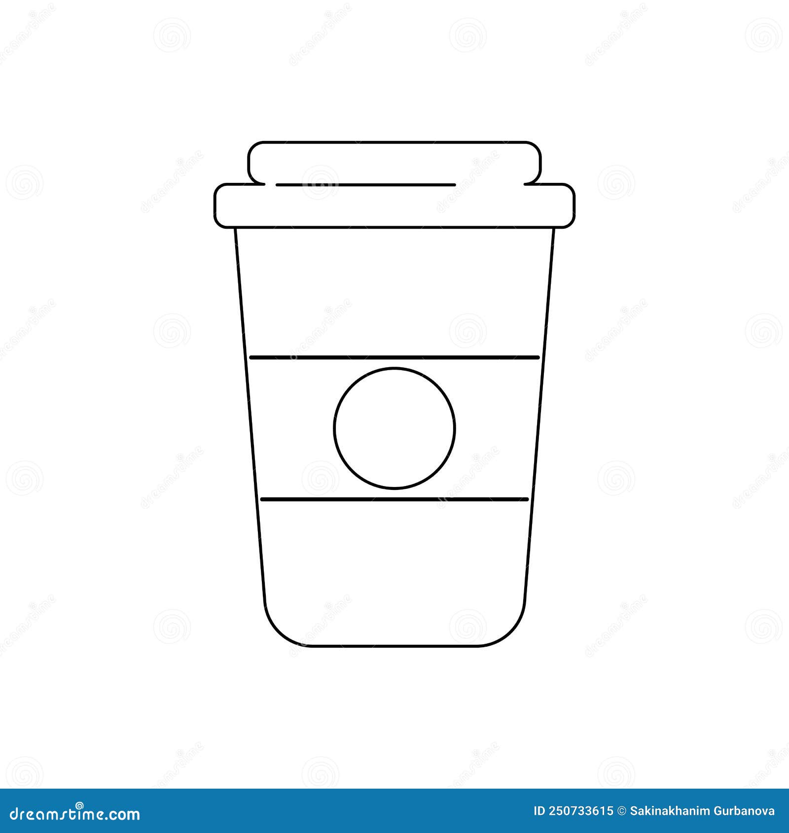 Coffee Cup Icon in Trendy Outline Style Design Stock Vector ...