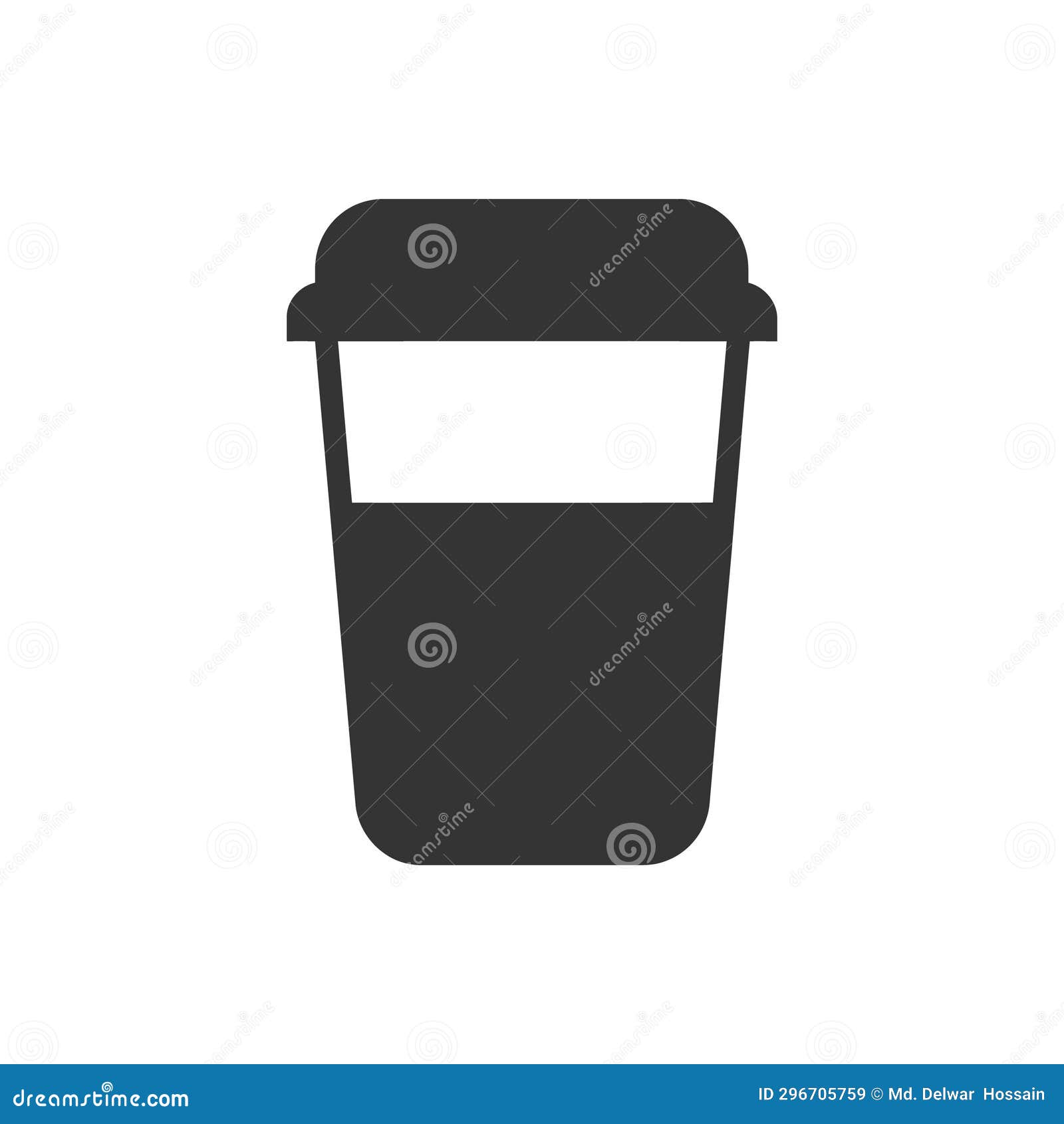 Coffee Cup Icon stock vector. Illustration of icon, beverage - 296705759