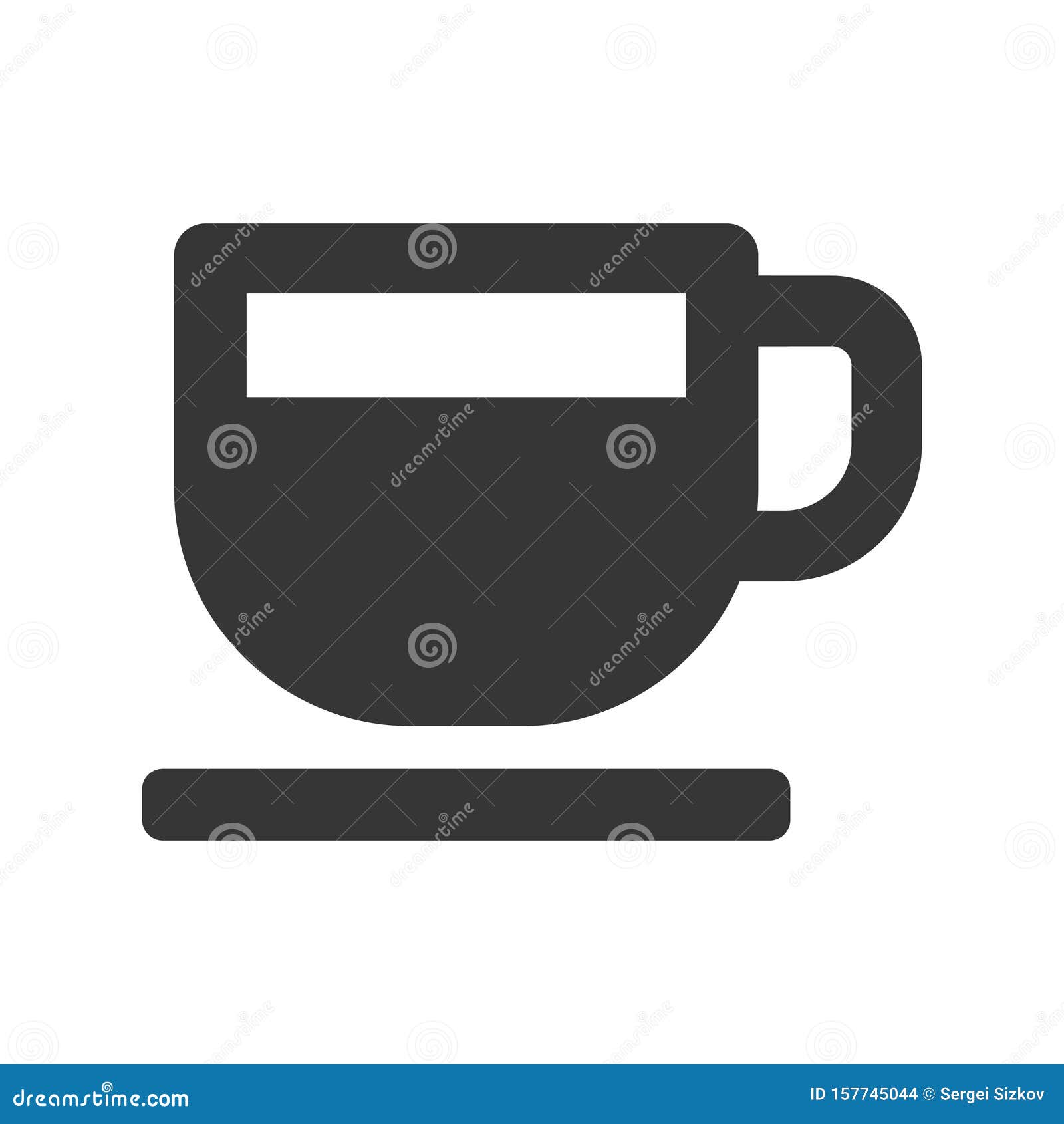 Coffee Cup Icon on White Background. Vector Stock Vector - Illustration ...