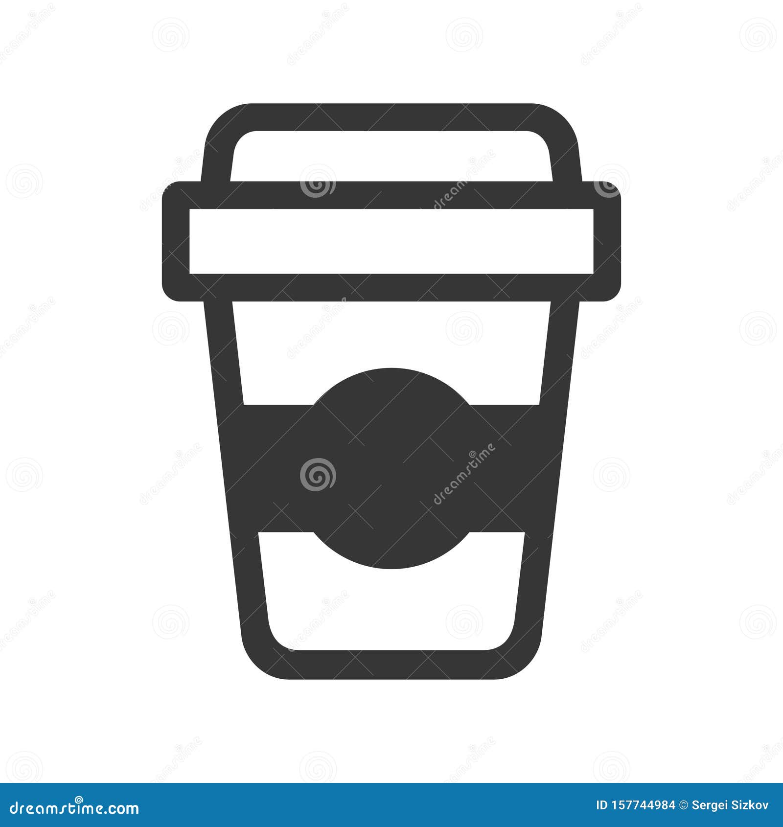 Coffee Cup Icon on White Background. Vector Stock Vector - Illustration ...