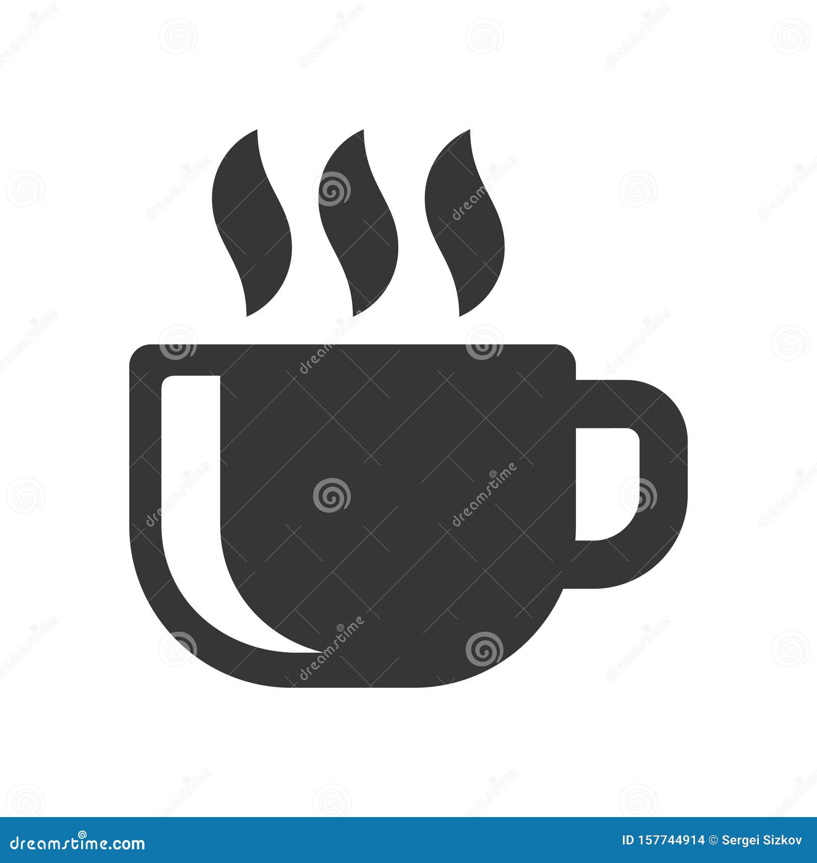 Coffee Cup Icon on White Background. Vector Stock Vector - Illustration ...
