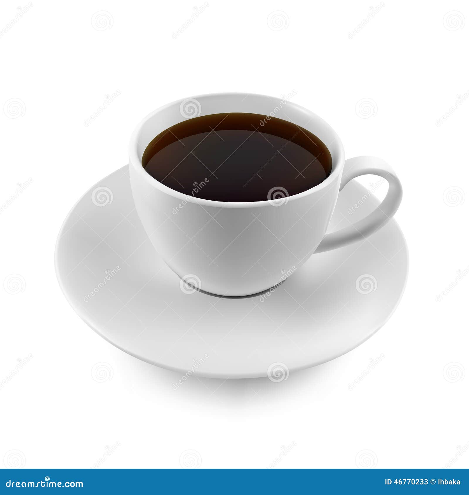 Coffee Cup Illustration on a White Background. Side View. Stock ...