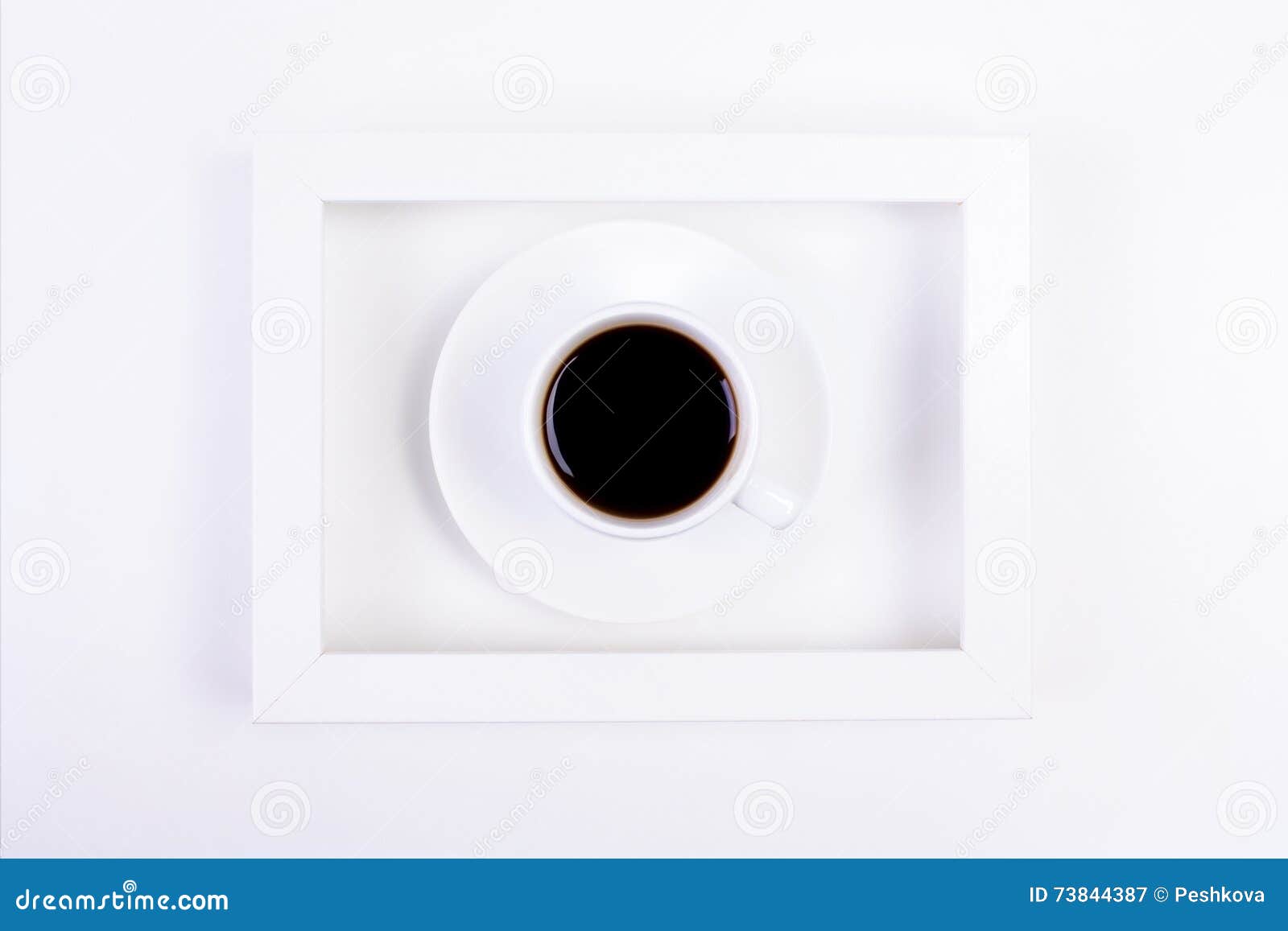 Coffee Cup Inside Picture Frame Stock Image - Image of border, caffeine ...