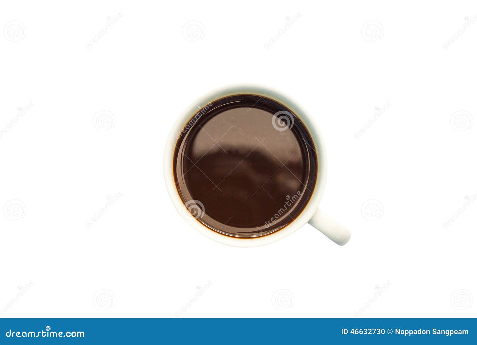 Coffee in a Cup in Isolate on White. Stock Photo - Image of dark, brown ...