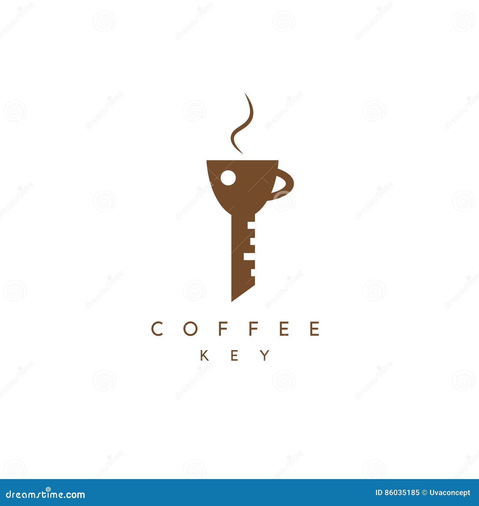 Coffee Cup and Key Vector Design Stock Vector - Illustration of coffee ...