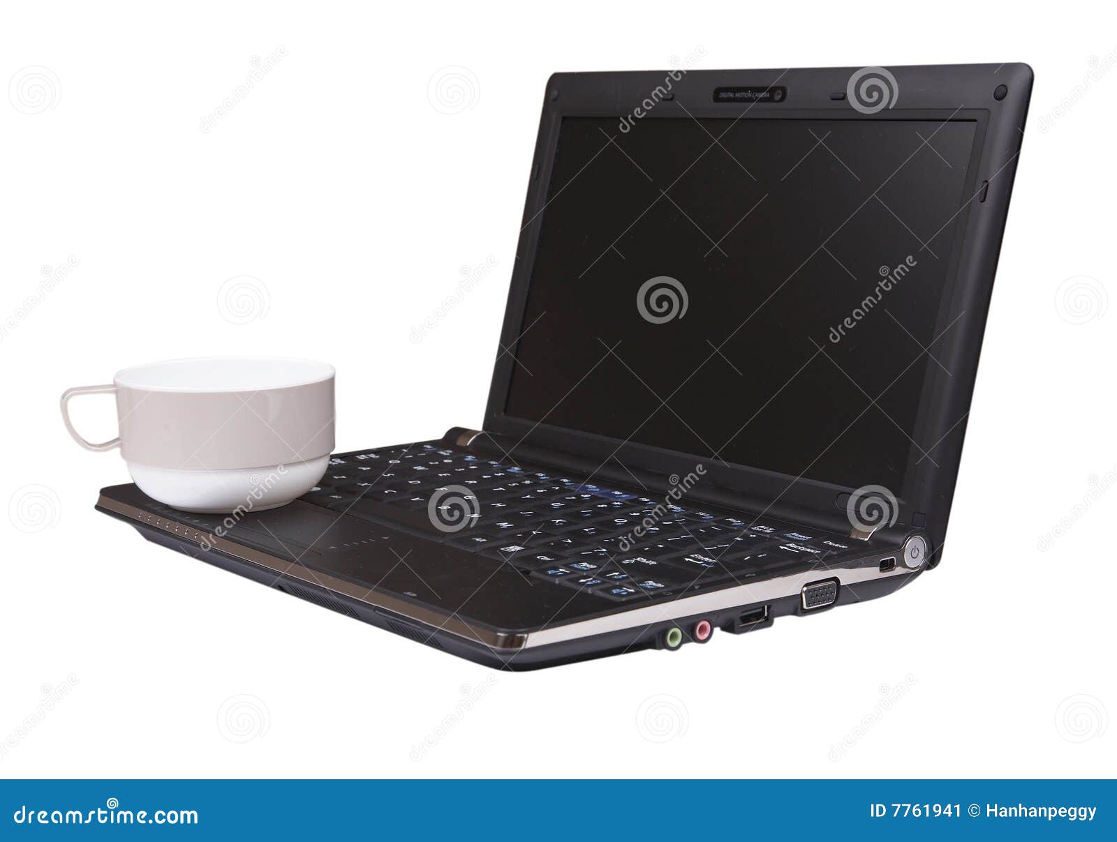 Coffee cup and laptop stock image. Image of coffee, office - 7761941