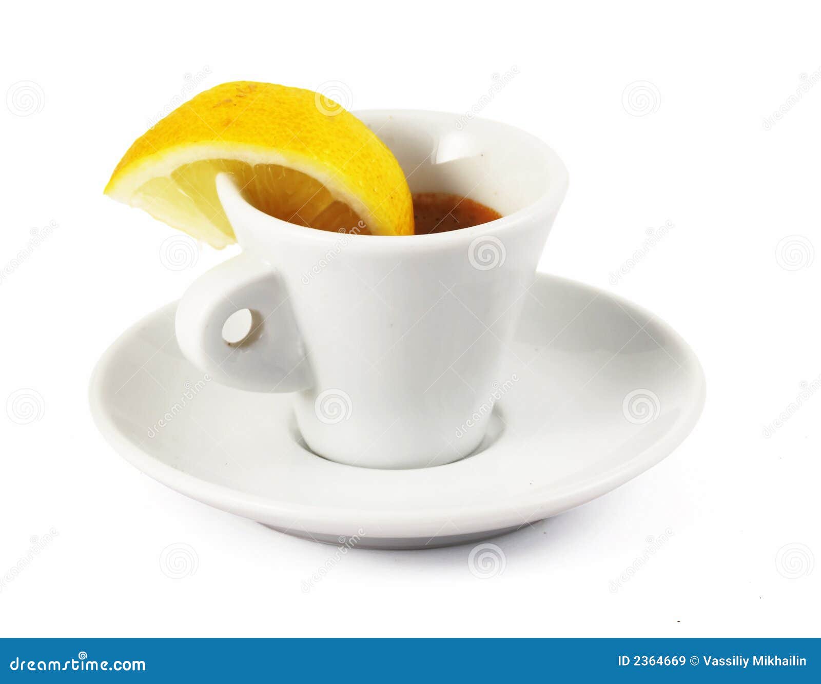 Coffee cup with lemon stock image. Image of caffeine, morning - 2364669
