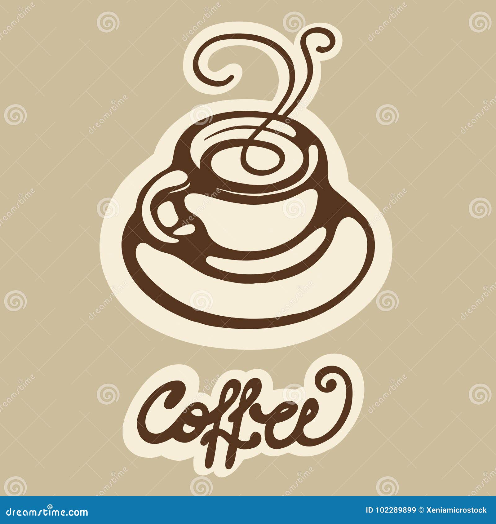 Coffee Cup. Lettering stock vector. Illustration of creative - 102289899