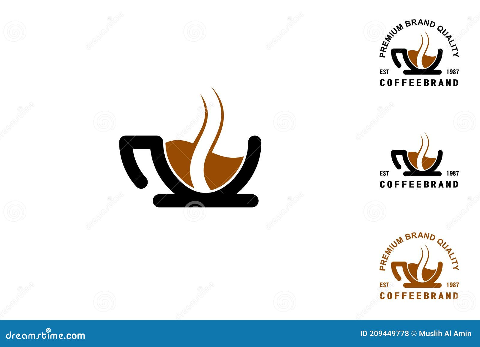 Coffee cup logo stock vector. Illustration of company - 209449778