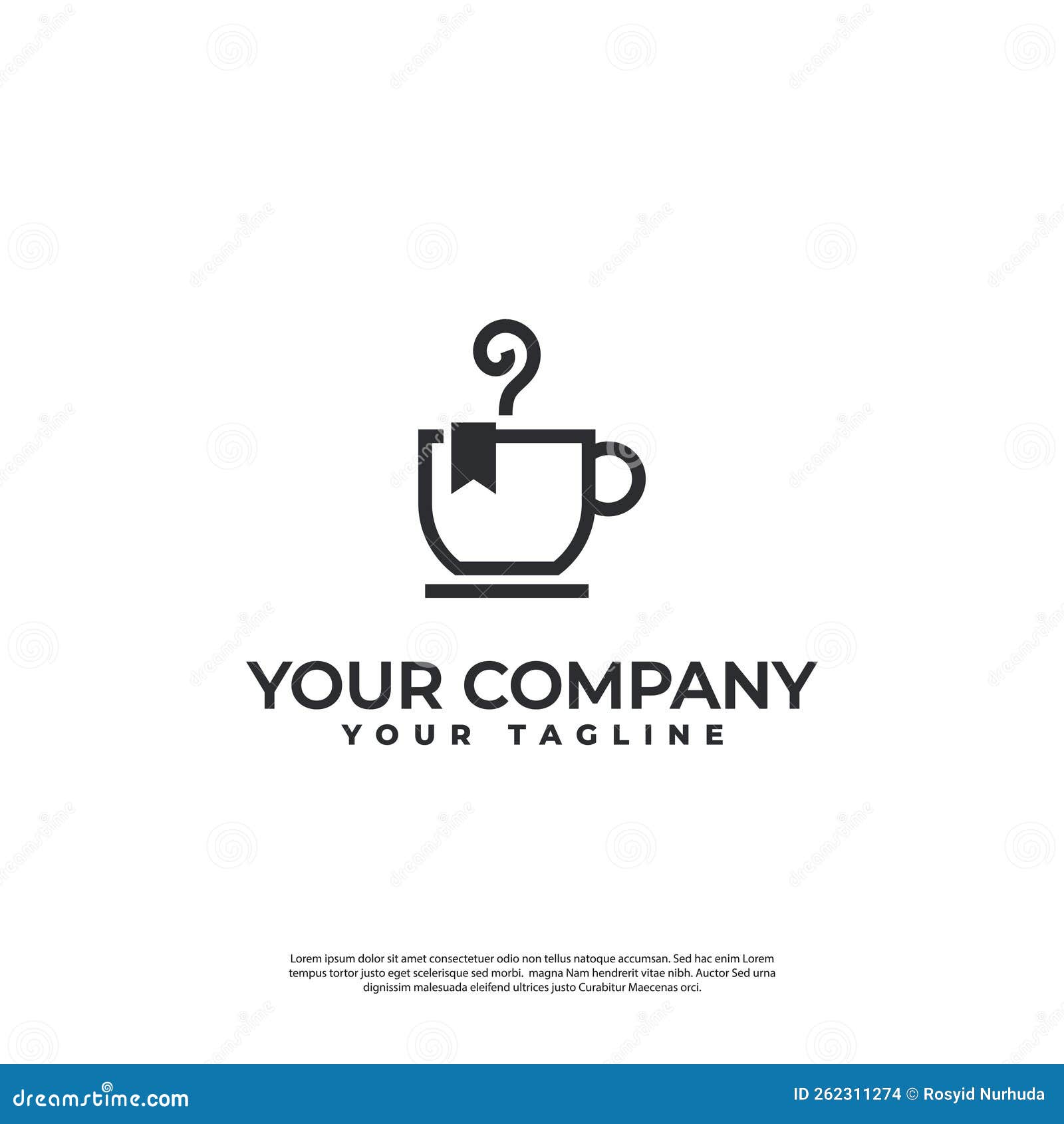 Coffee Cup Logo with Book Abstract in Modern Style Stock Vector ...