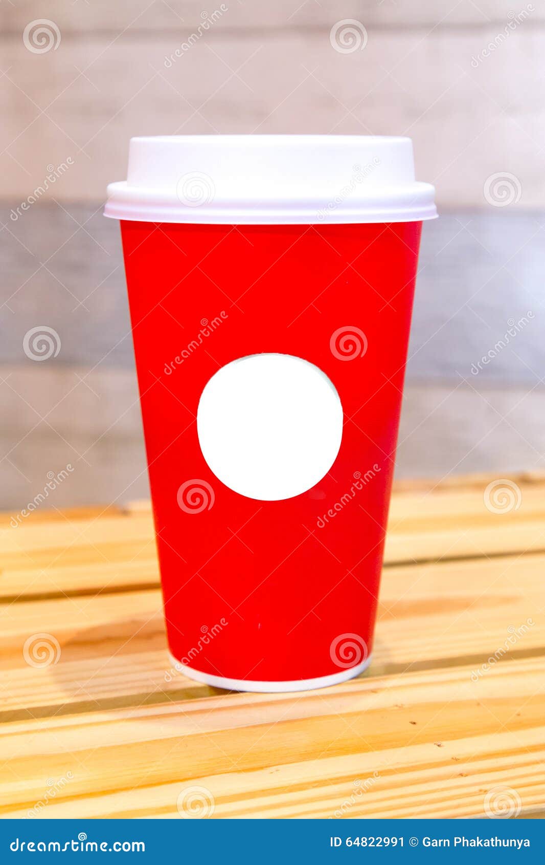 Coffee Cup for Logo Design on Wood Table Stock Image - Image of ...