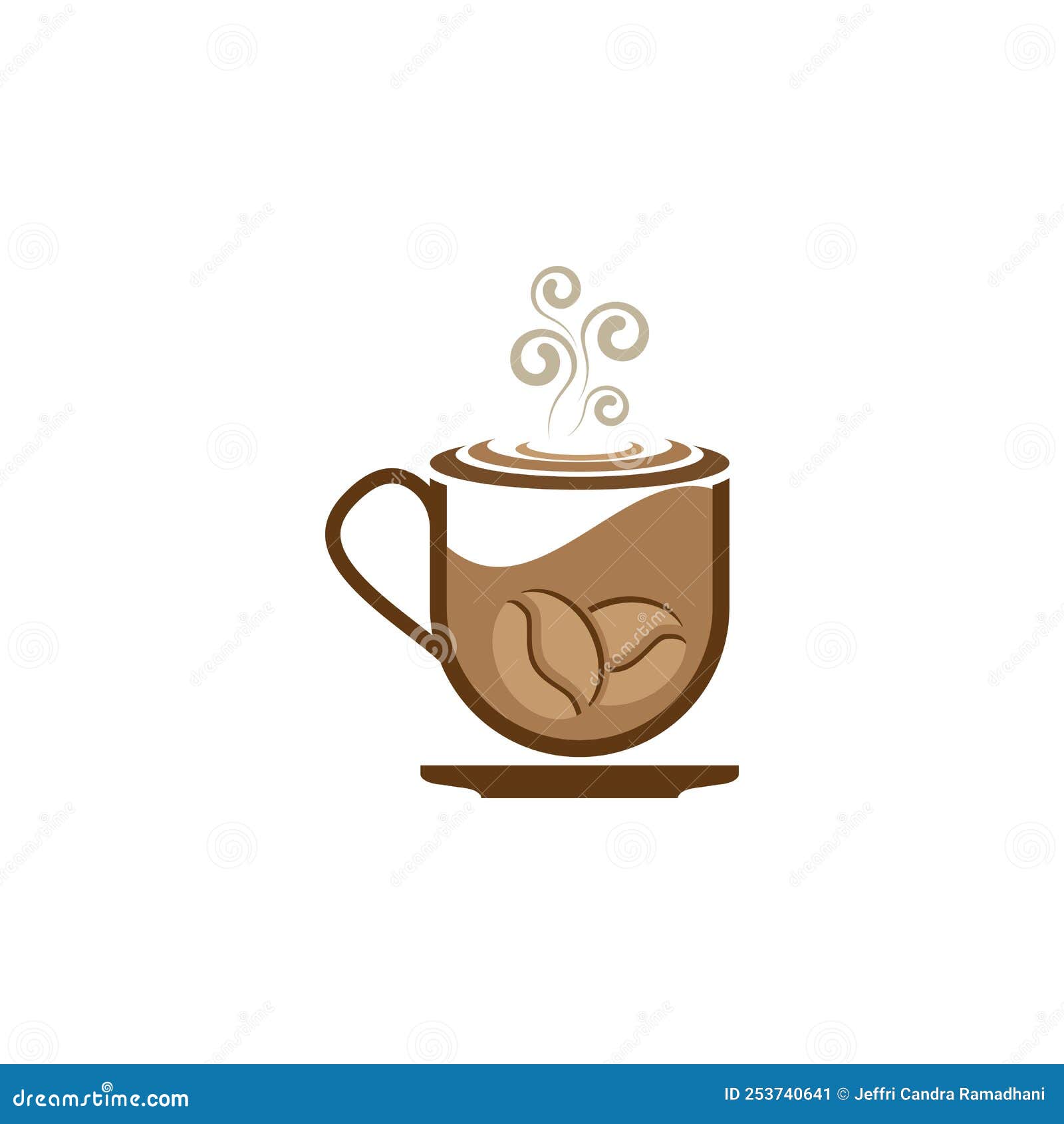 Coffee cup logo template stock vector. Illustration of drink - 253740641