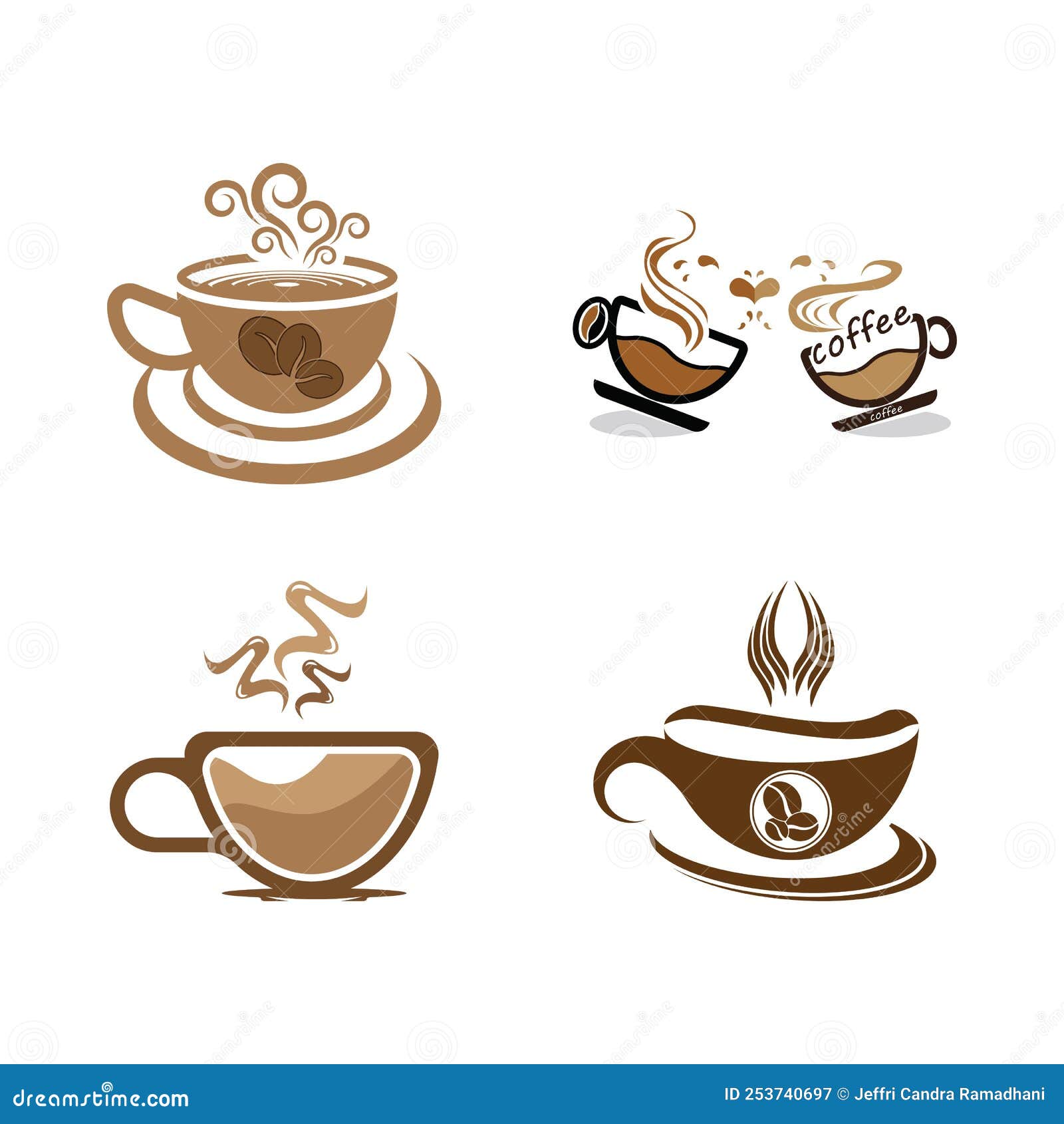 Coffee cup logo template stock vector. Illustration of beverage - 253740697