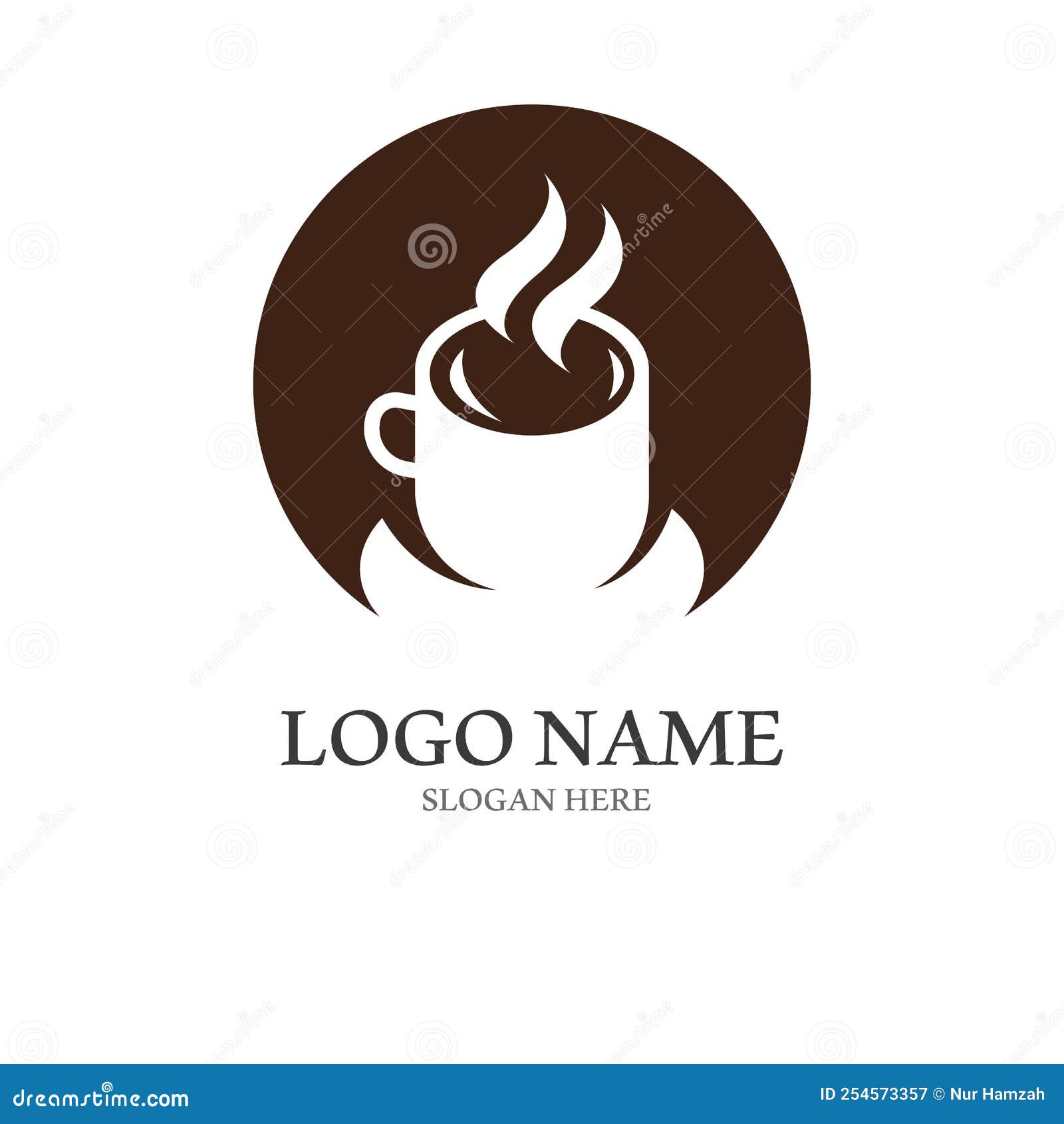 Coffee Cup Logo with Vector Style Template Stock Vector - Illustration ...