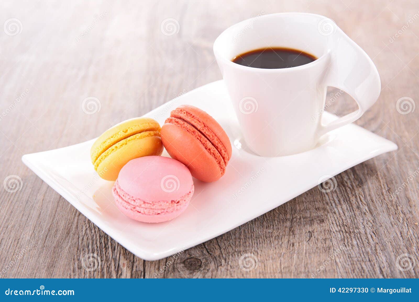 Coffee cup and macaroon stock photo. Image of baked, french - 42297330