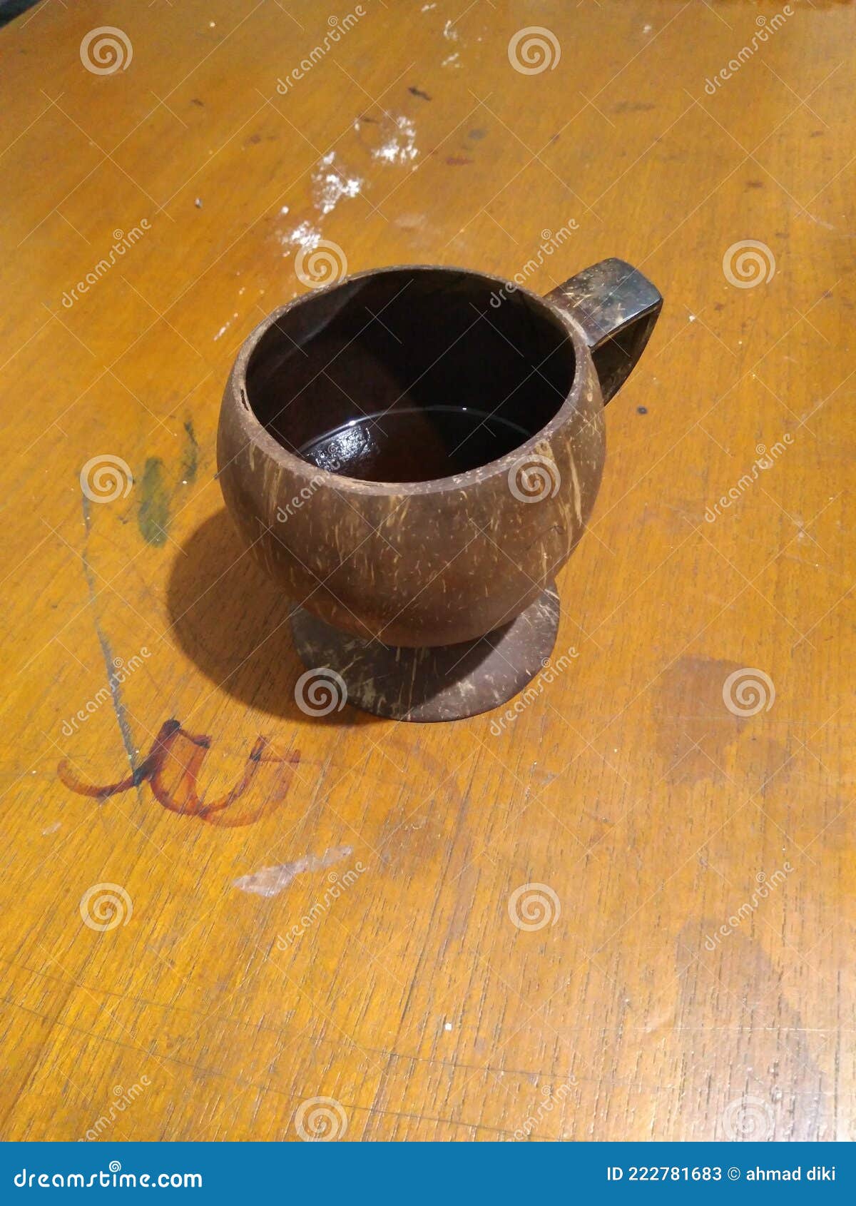 Coffee Cup Made of Coconut Shell Stock Image - Image of shell, coffee ...