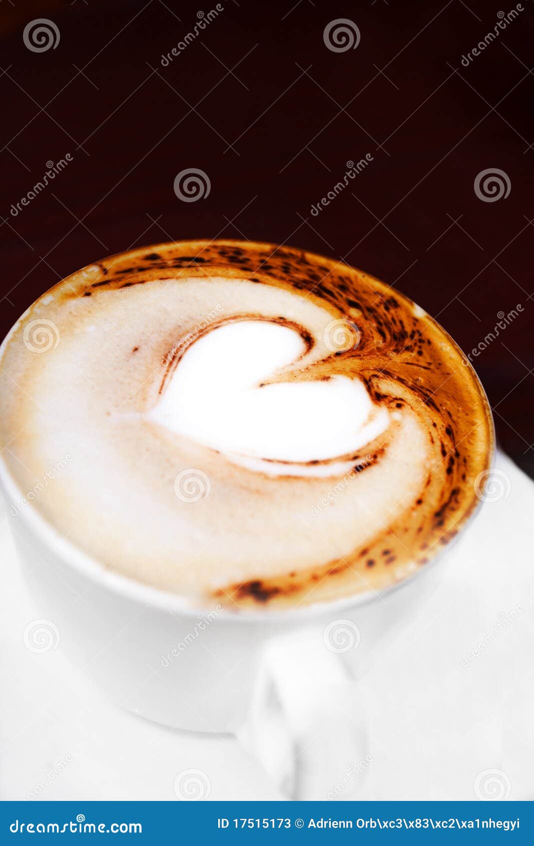 Coffee cup with milk stock image. Image of flavor, morning - 17515173