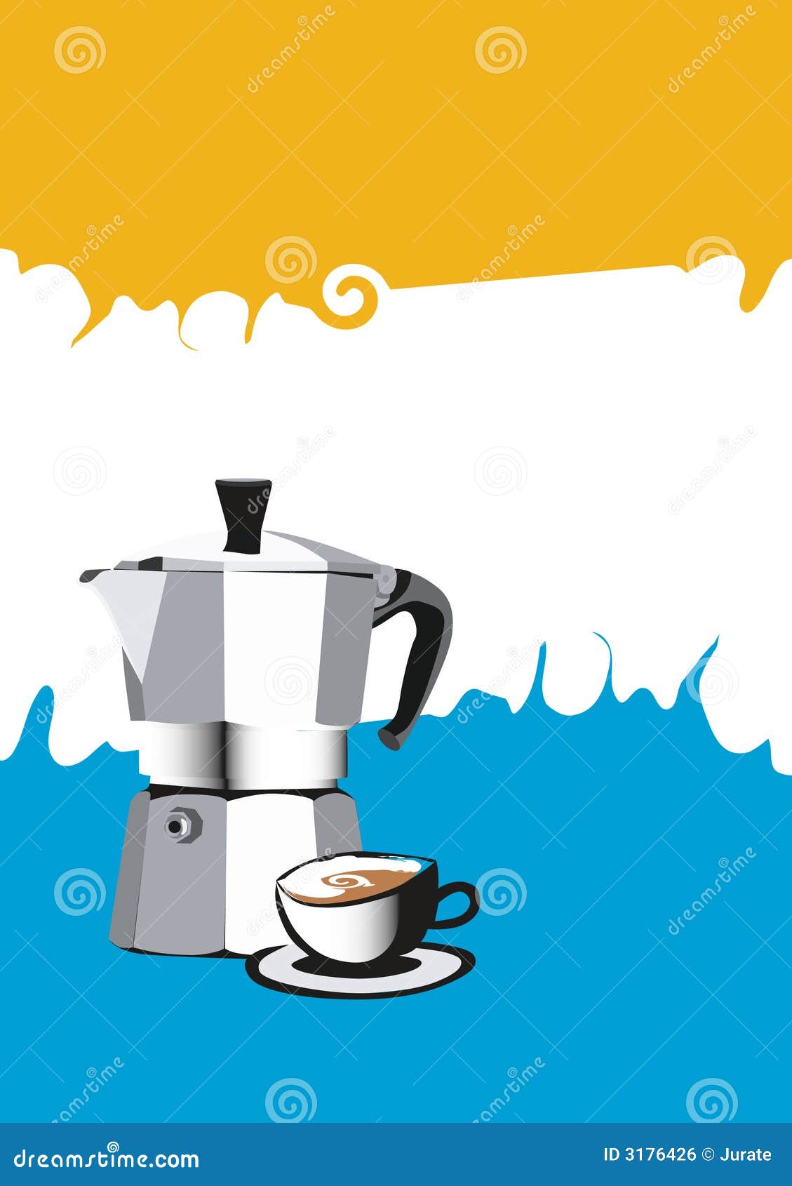 Coffee Cup And Moka Coffee Mak Picture. Image: 3176426