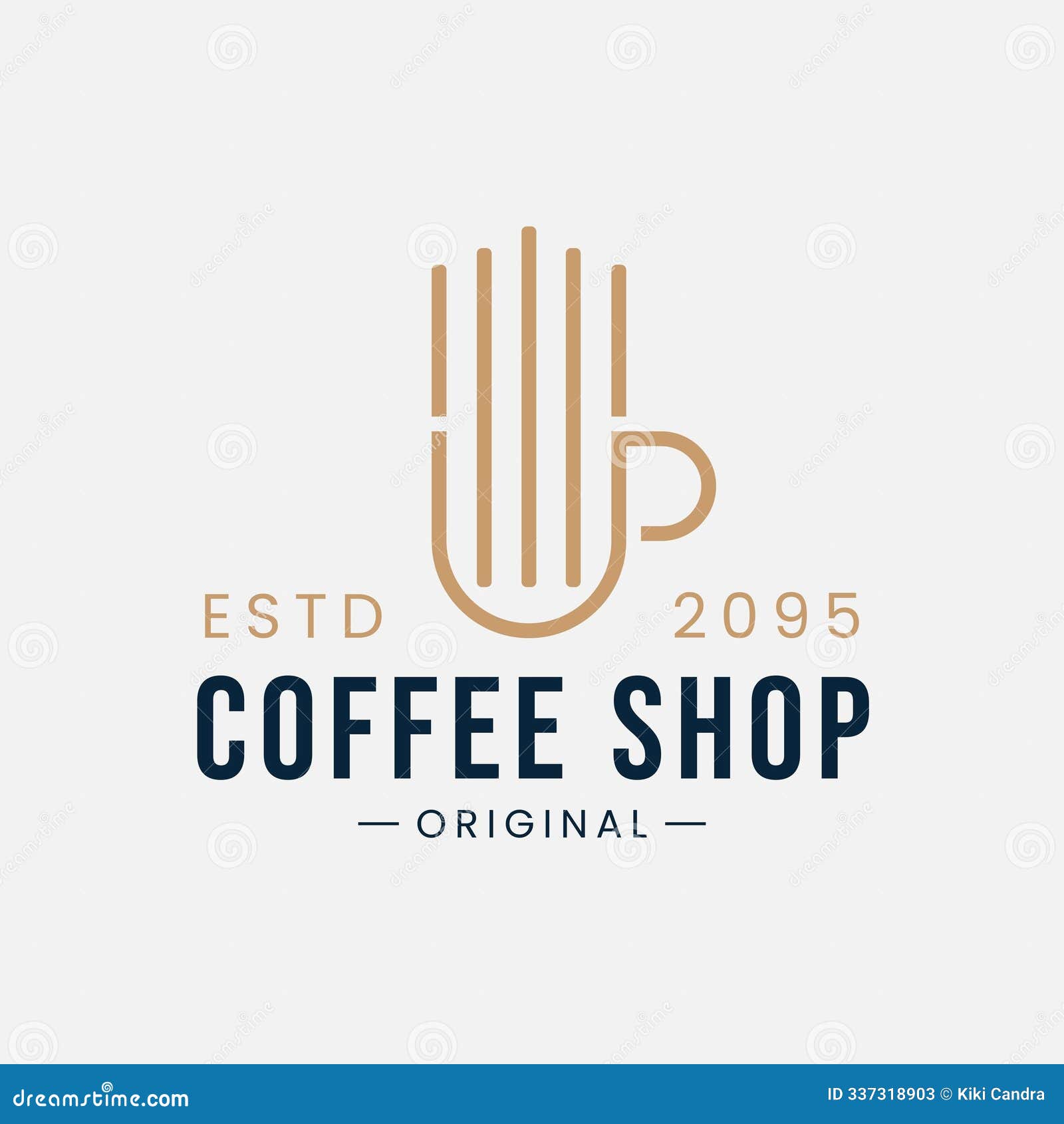 Coffee Cup Monogram Logo Design for Business Stock Illustration ...