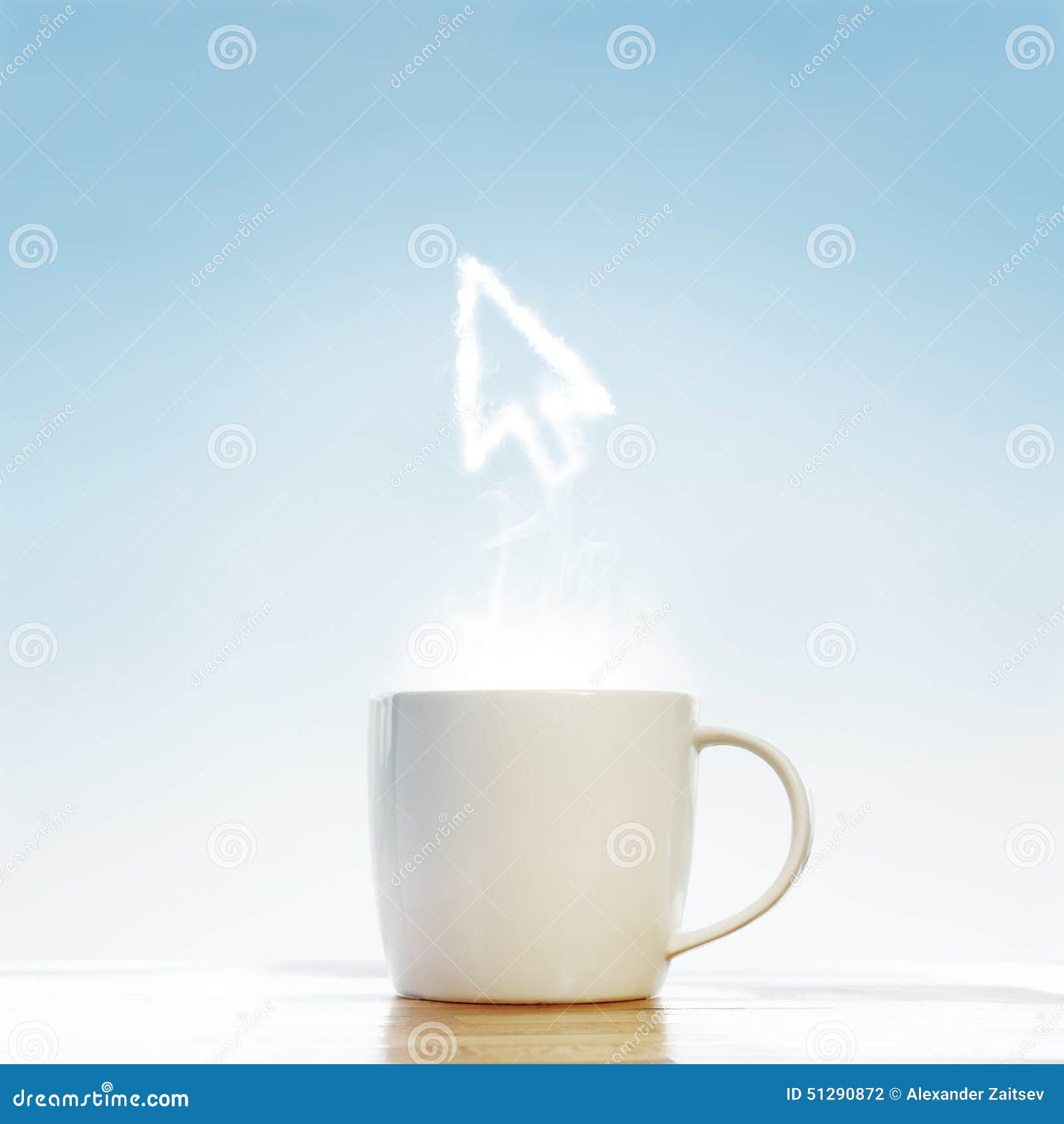 Coffee Cup with Mouse Arrow Cursor Symbol Stock Photo - Image of ...