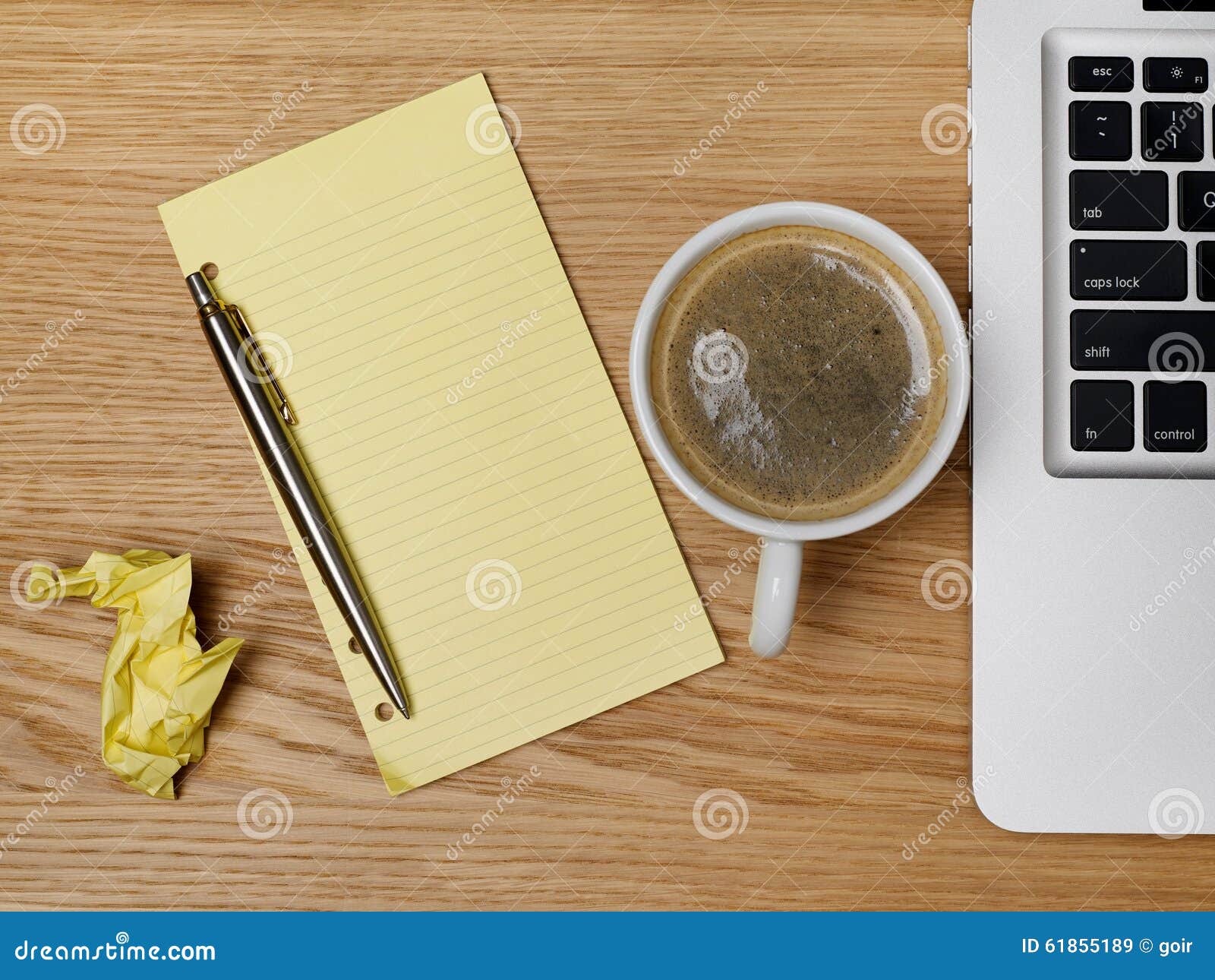 Coffee cup and note paper stock image. Image of reminder - 61855189