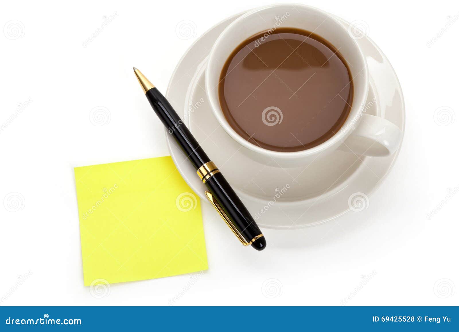 Coffee cup and notes stock photo. Image of white, drink - 69425528