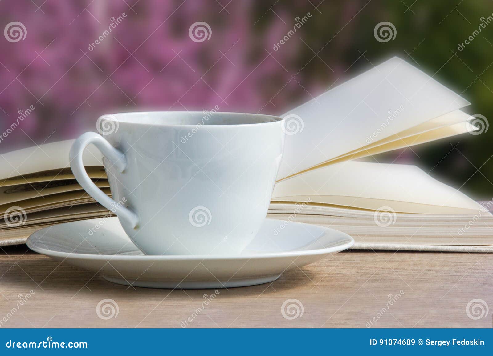 Coffee cup with open book stock image. Image of child - 91074689