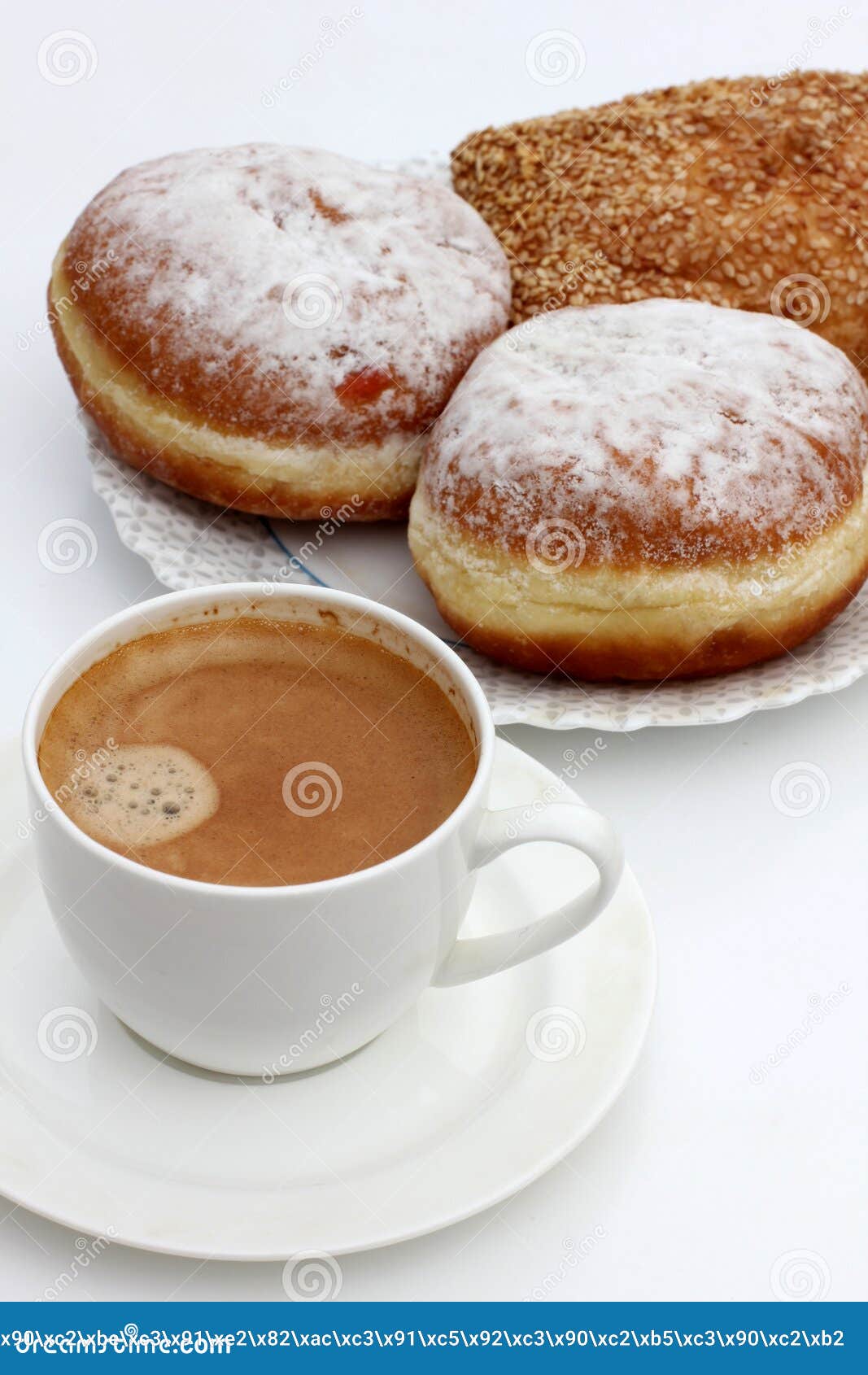 Coffee cup and pastry stock photo. Image of alcoholic - 24351032