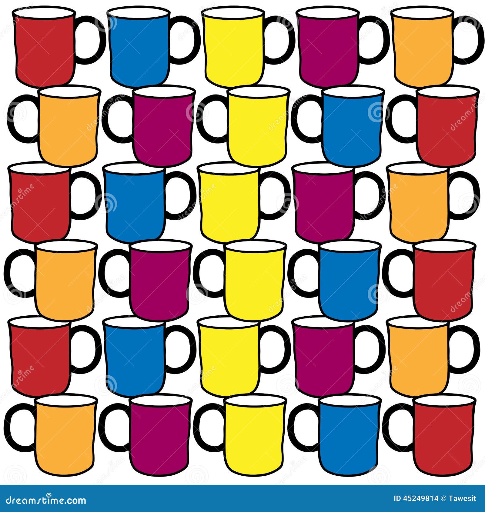 Coffee cup pattern design stock vector. Illustration of silhouette ...