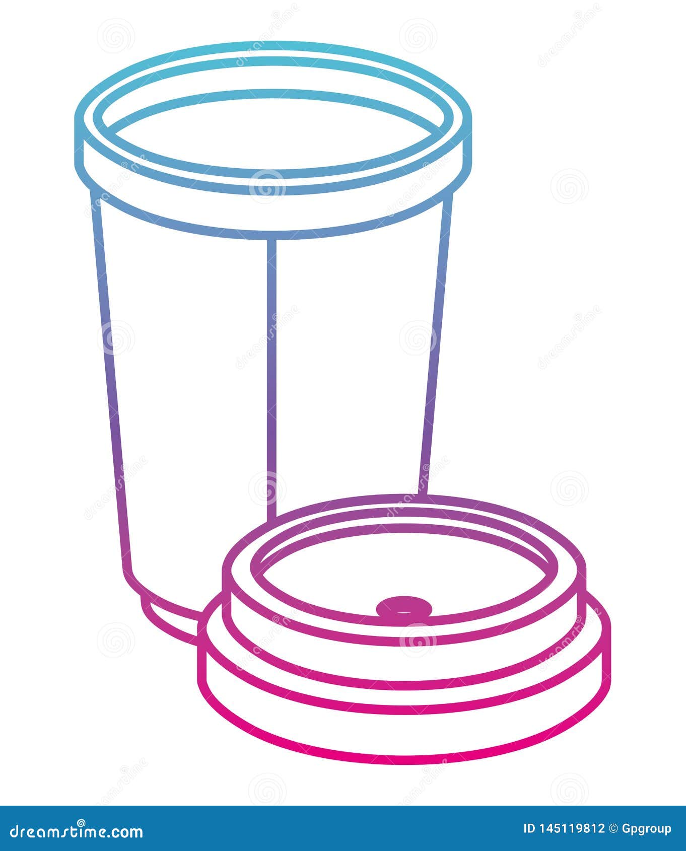 Coffee Cup Plastic Isometric Icon Stock Vector - Illustration of ...
