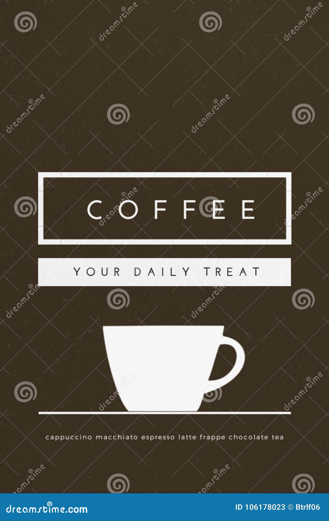 Coffee poster stock illustration. Illustration of kafe - 106178023