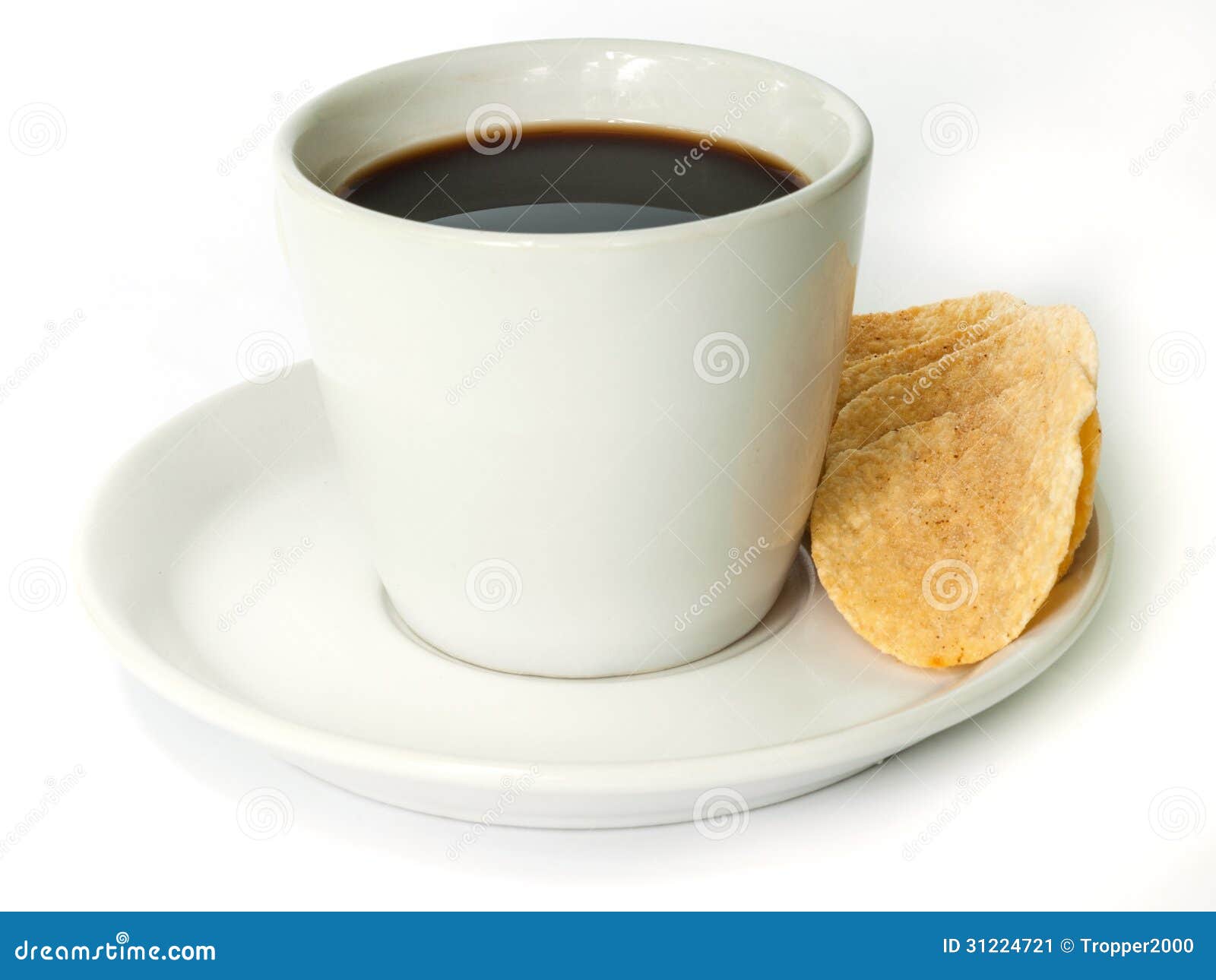 Coffee Cup with Potato Chips. Stock Image - Image of cracker, delicious ...